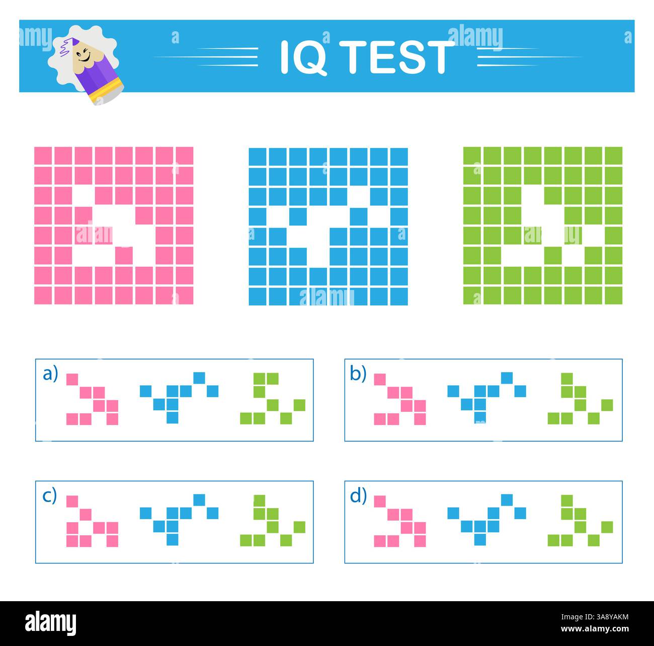 Intelligence puzzle, Logic question, IQ Test. Choose the correct answer ...