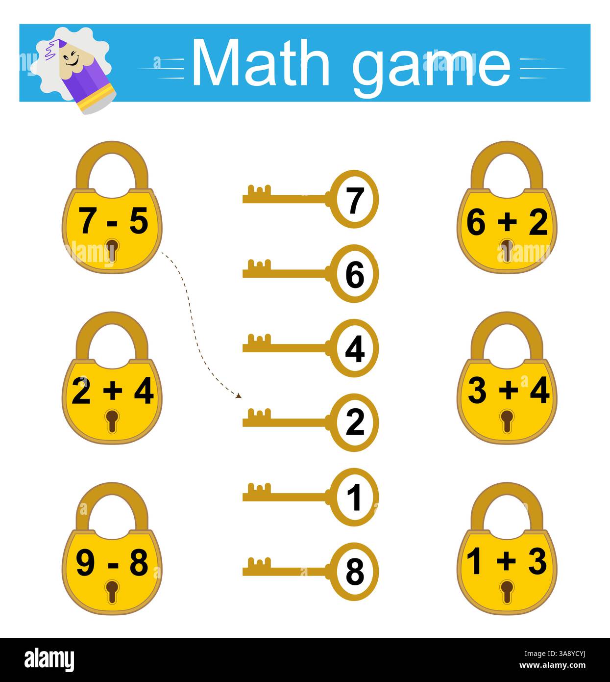 Math activity for children. Developing numeracy skills. Number range up ...