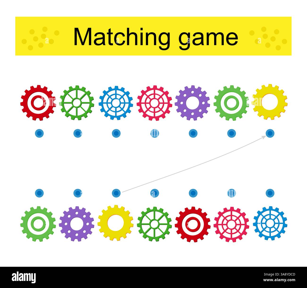 Matching game. Task for the development of attention and logic. Vector illustration Stock Vector ...
