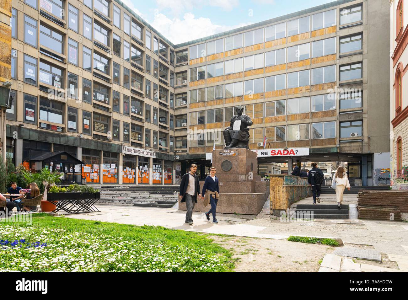 Belgrade, Serbia. March 22 2025. external view of the university of ...