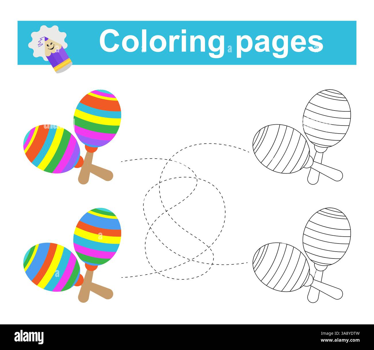 Educational game for children. Go through the maze and color the ...