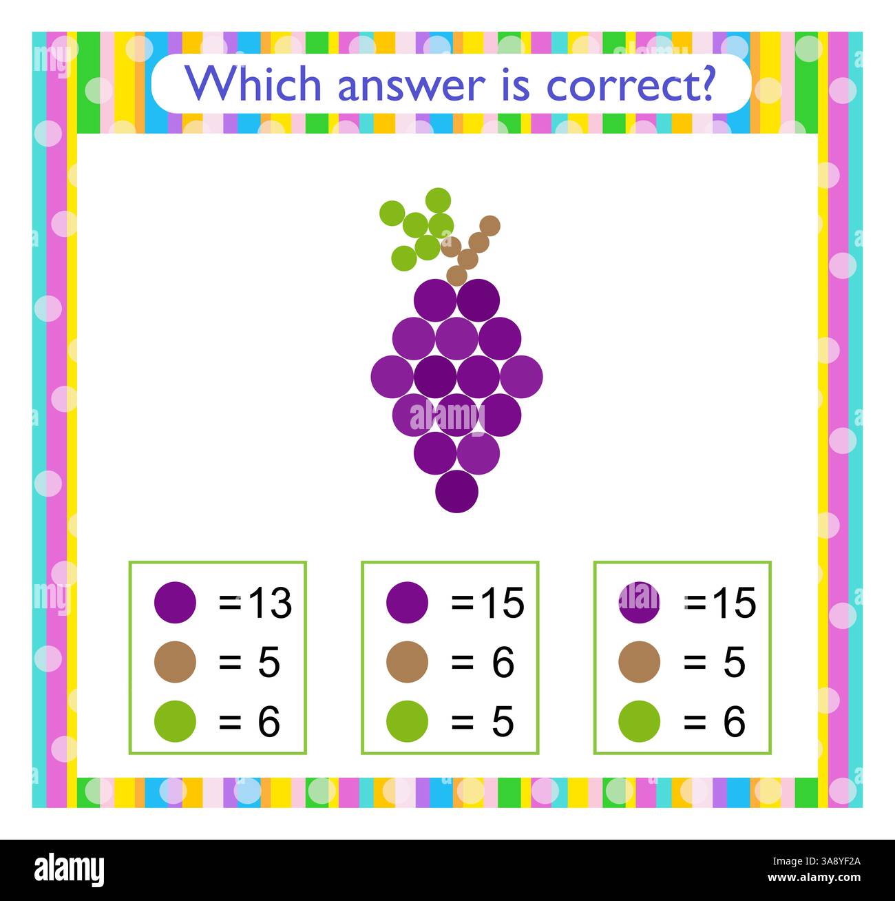 Math game for kids. Preschool worksheet activity. Find the correct ...