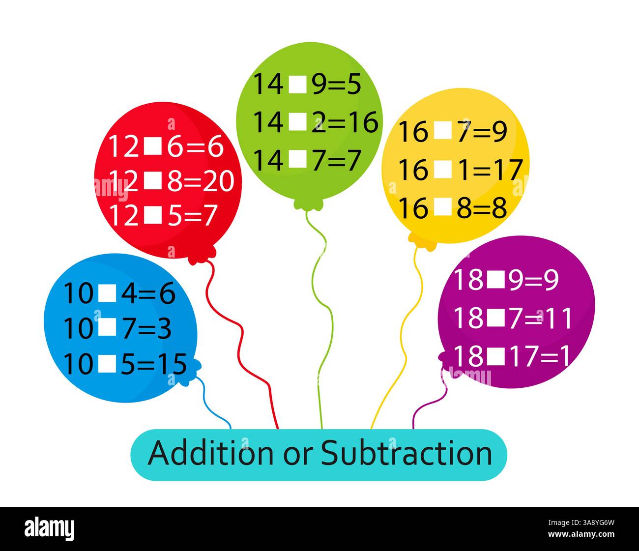Math activity for kids. Developing numeracy skills. Number range up to ...