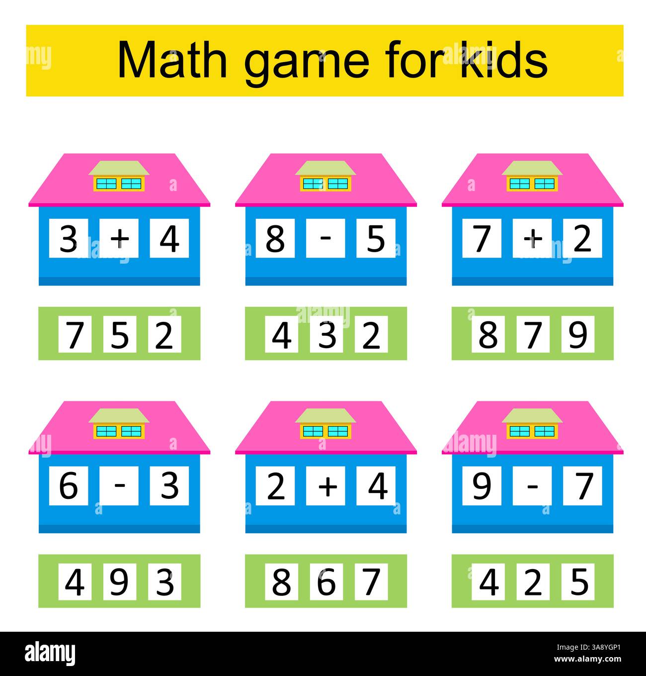 Math activity for kids. Developing numeracy skills. Number range up to ...