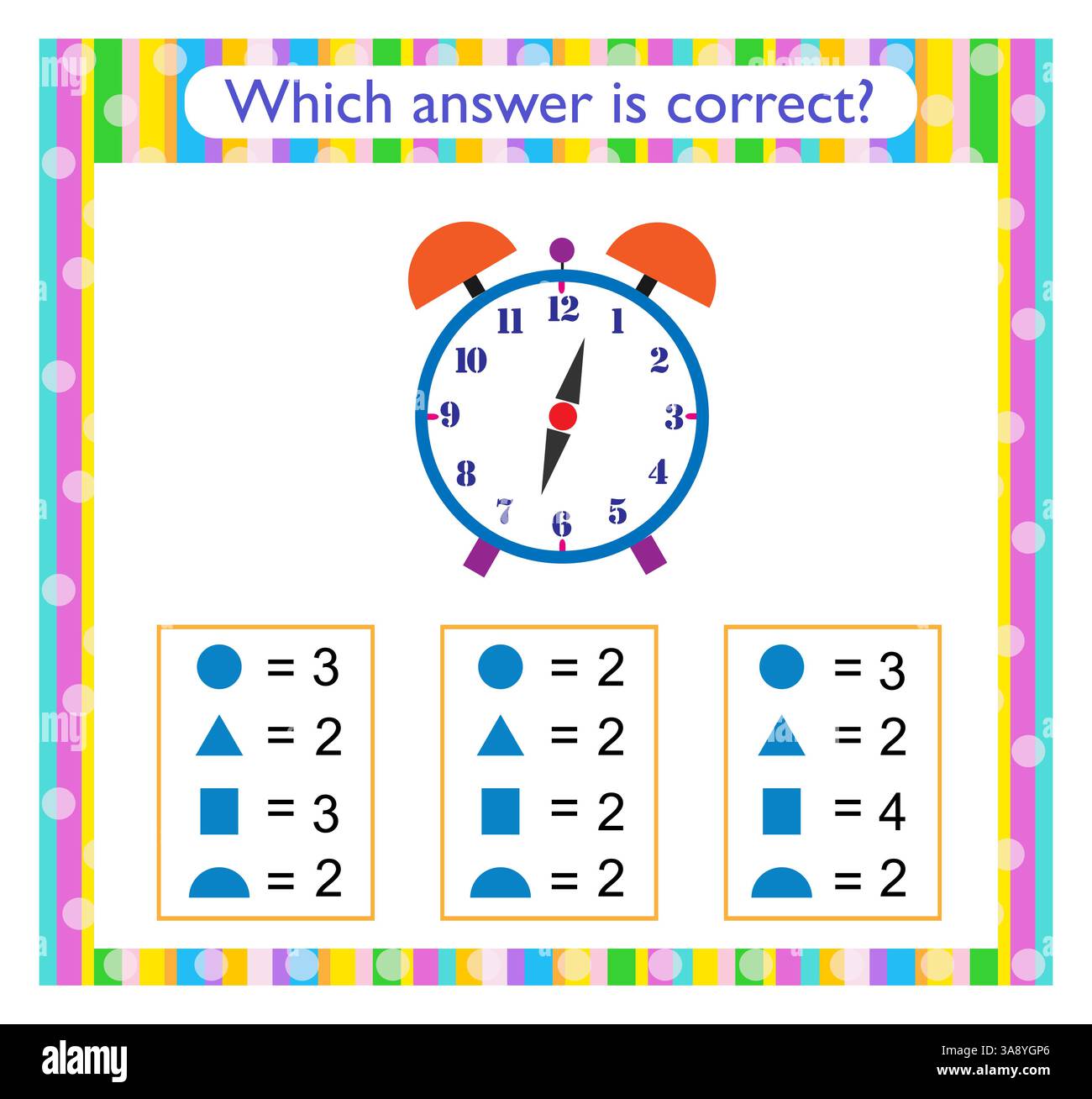 Math activity for kids. Preschool worksheet activity. Find the correct ...