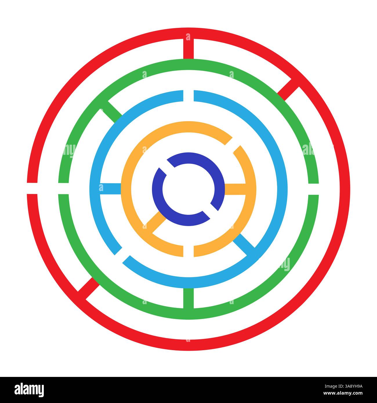 Colorful maze shape design element. Game labyrinth for kids. Vector illustration Stock Vector ...