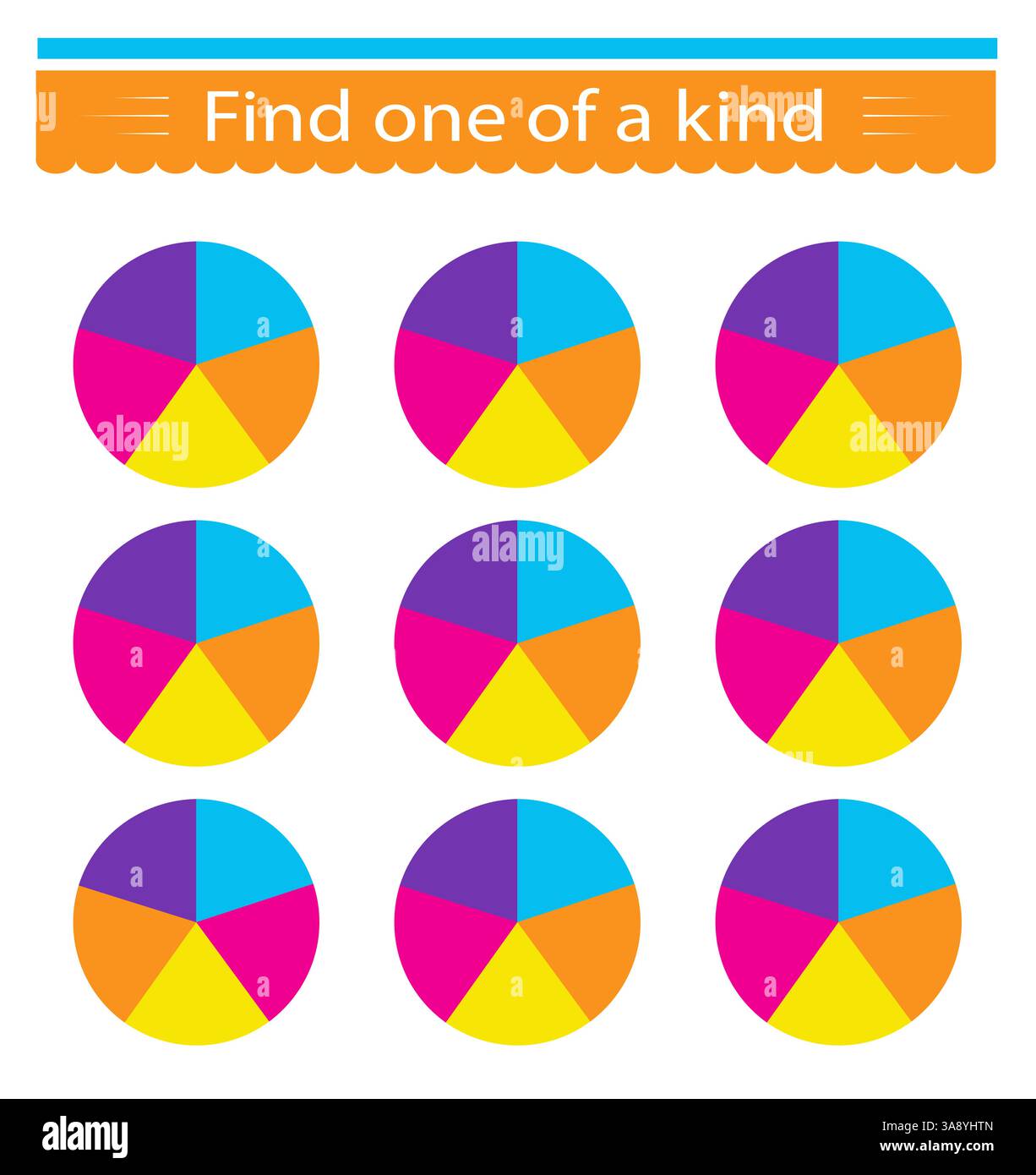 Puzzle game for kids. Task for development of attention and logic. Need to find same group of ...