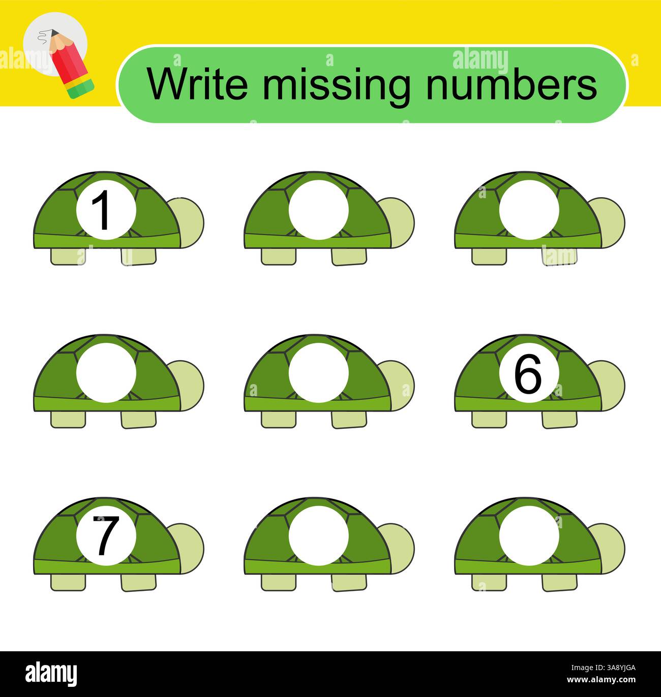 Math activity for children. Activity page for preschoolers. Cartoon ...