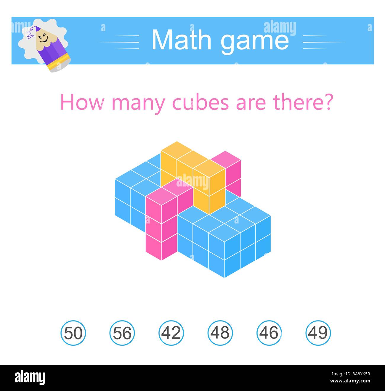Math logic game. Attention tasks for children. Kids activity sheet ...