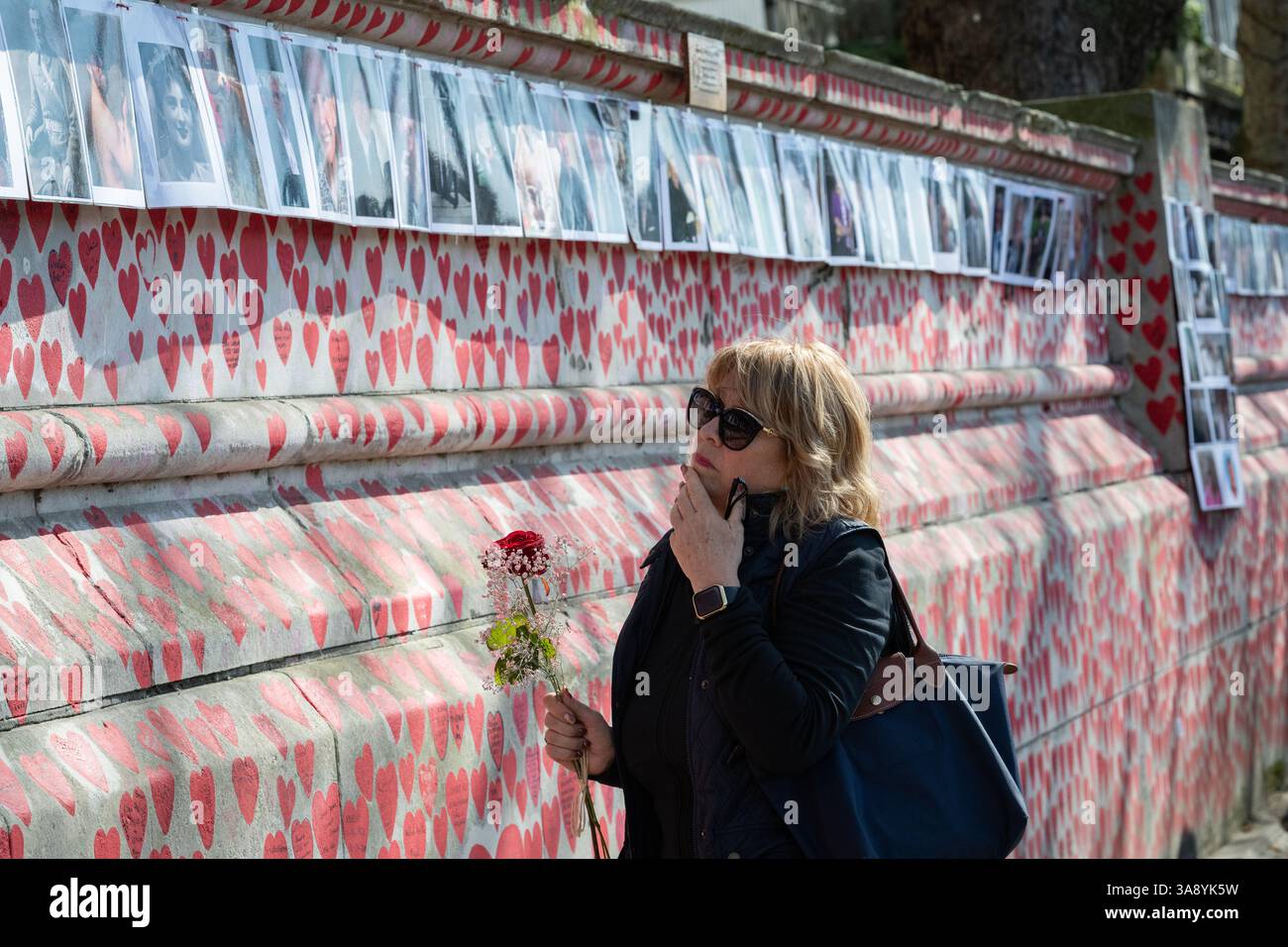 London, UK. 29 March, 2025. Bereaved families and relatives mark the ...
