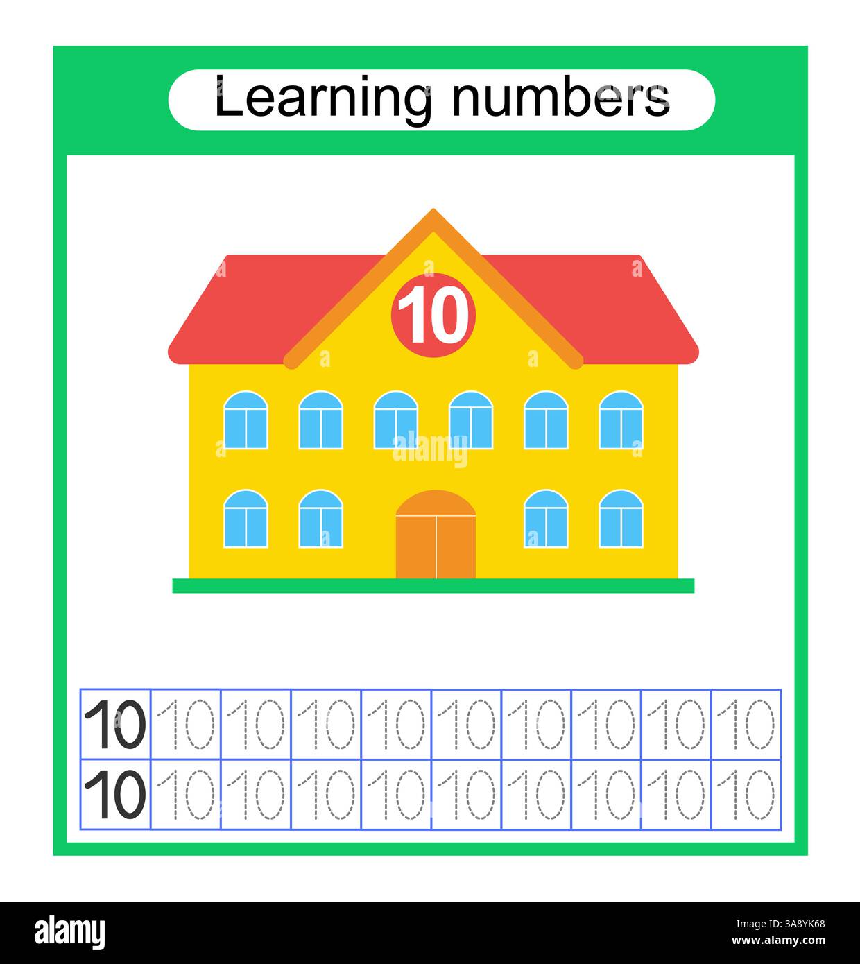 Preschool worksheet activity. Tracing dashed lines. Number worksheets ...