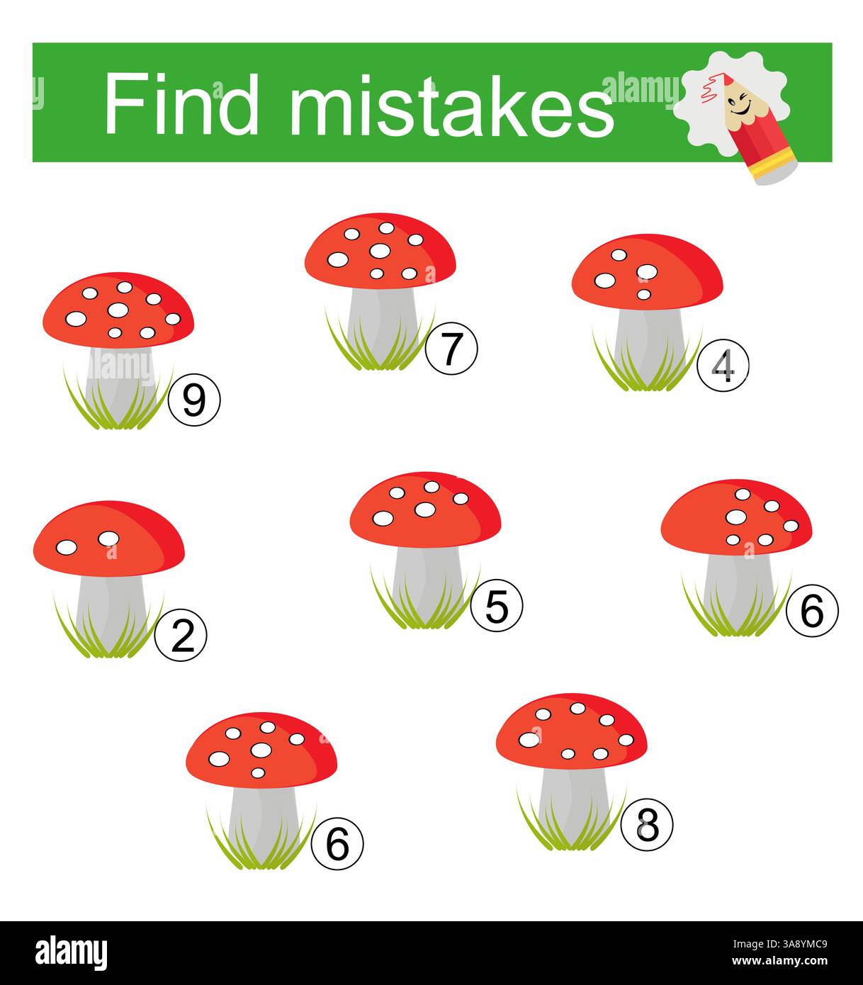 Math activity for kids. Developing numeracy skills. Number range up to ...