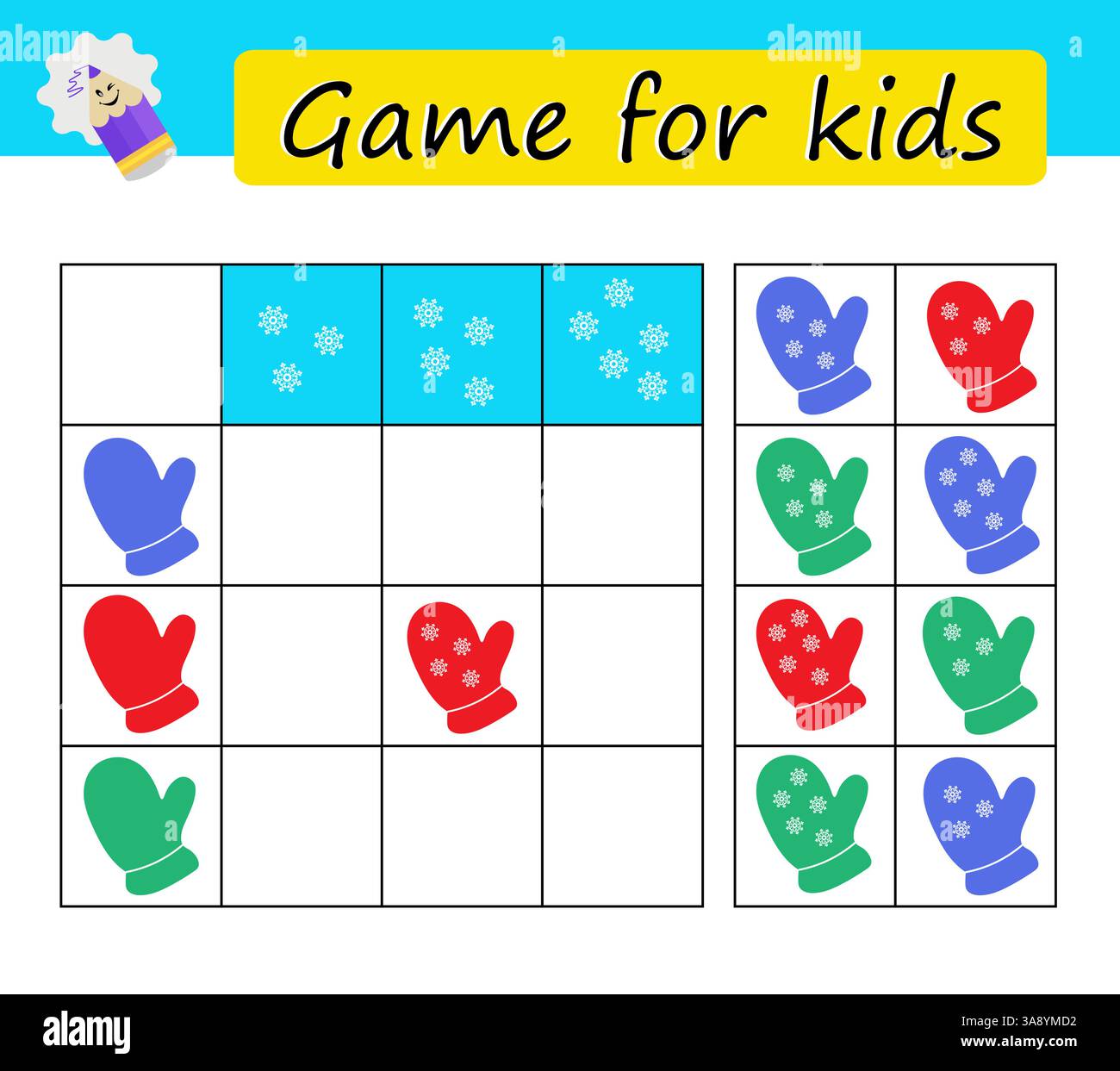 Puzzle task, game for preschool kids. Developing numeracy skills ...