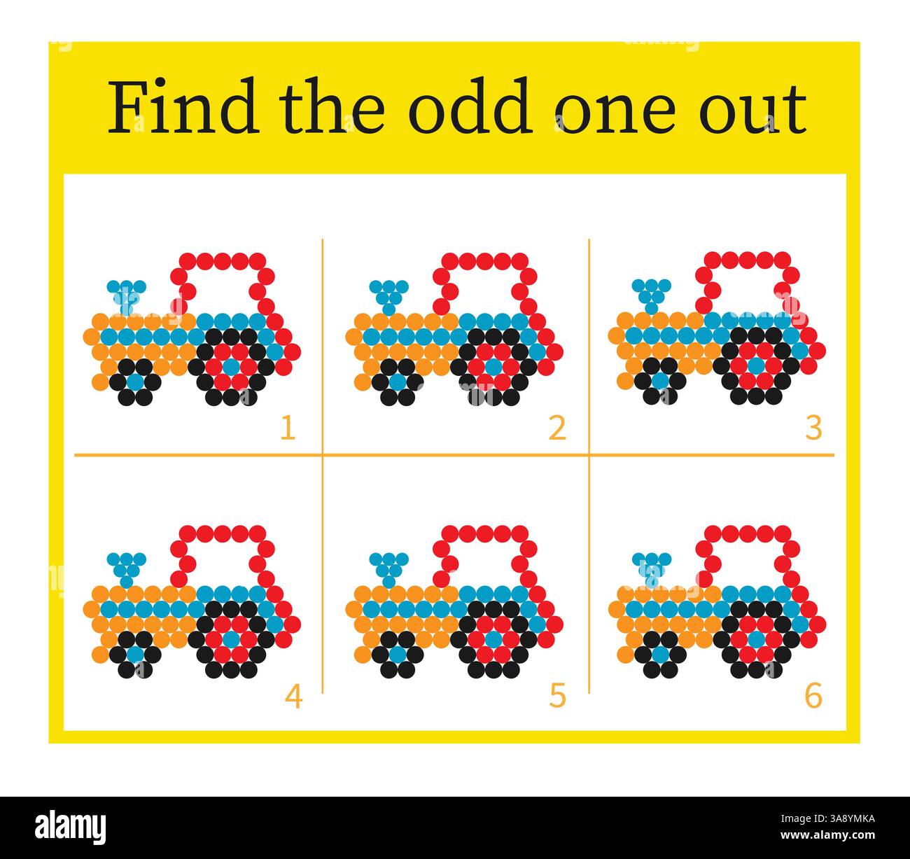 Game for children. Task for development of attention and logic. Cartoon tractor Stock Vector ...