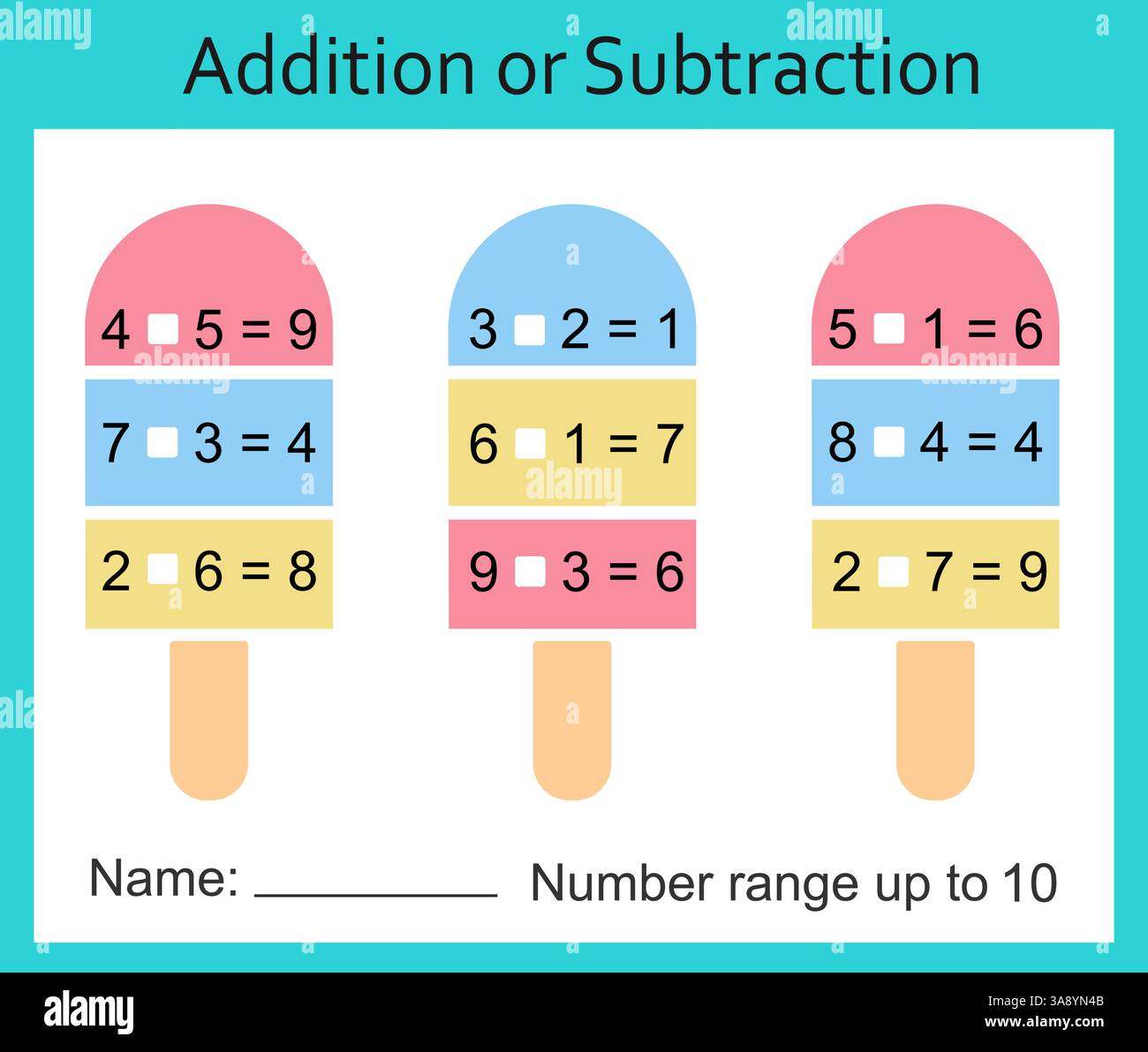 Math activity for kids. Developing numeracy skills. Number range up to ...