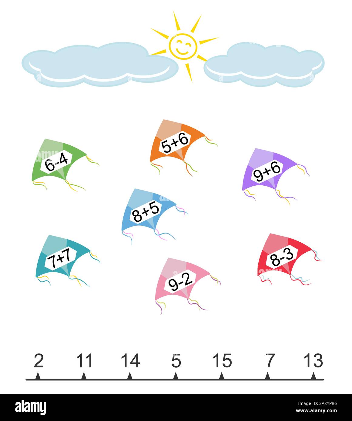 Math activity for children. Developing numeracy skills. Number range up ...