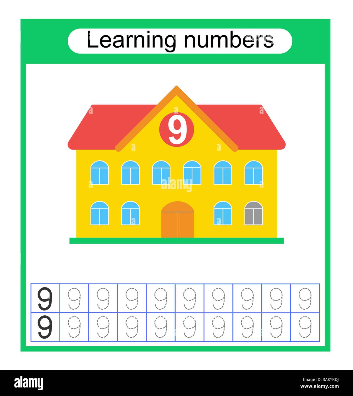 Preschool worksheet activity. Tracing dashed lines. Number worksheets ...