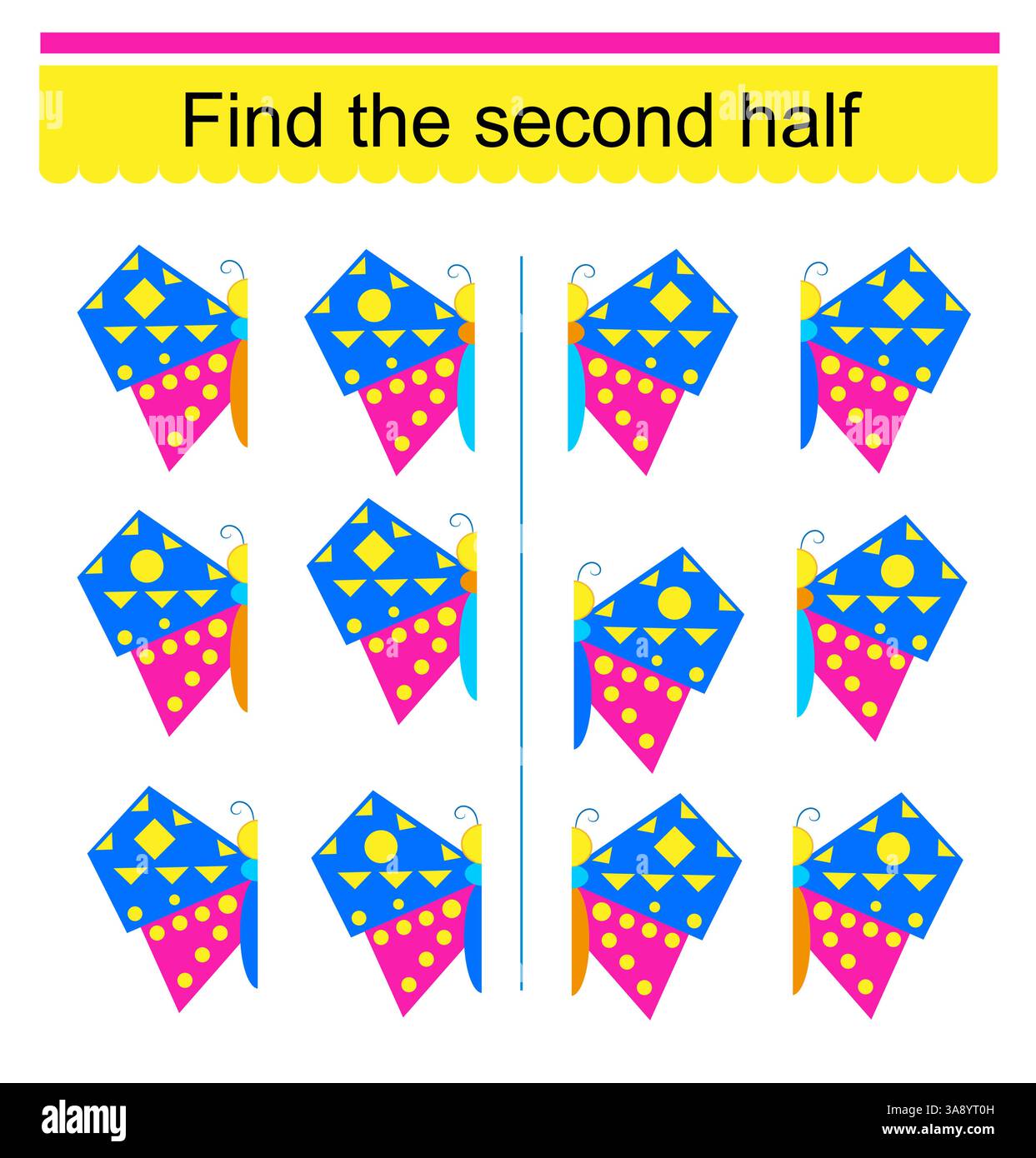 Funny puzzle game. Educational material for kids. Need to fınd the ...