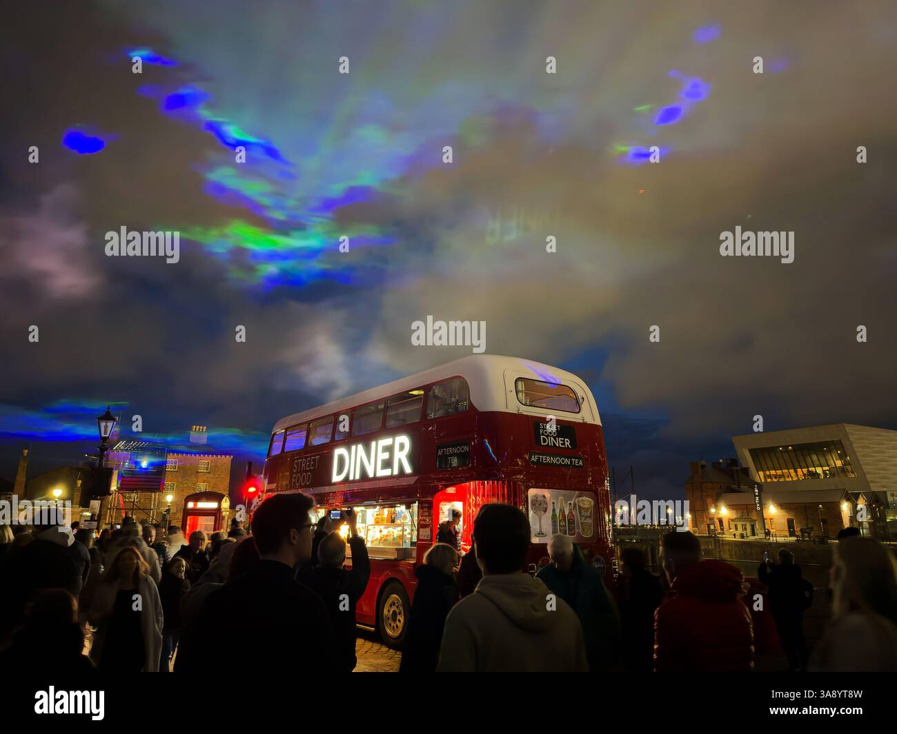 Borealis Light Experience at Royal Albert Dock Liverpool. 27th March ...