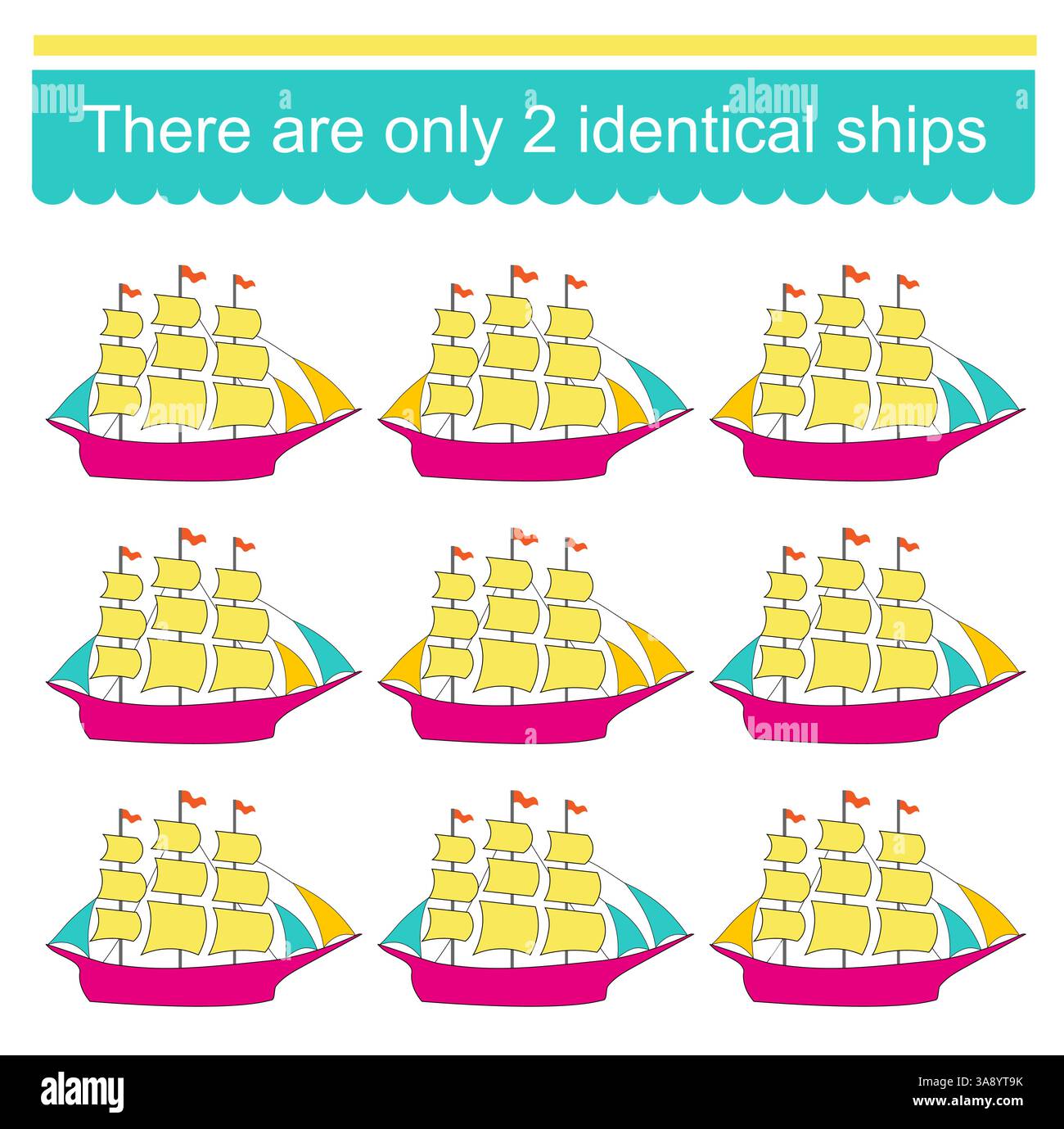 Puzzle game for children. Task for development of attention and logic. Need to find two ...