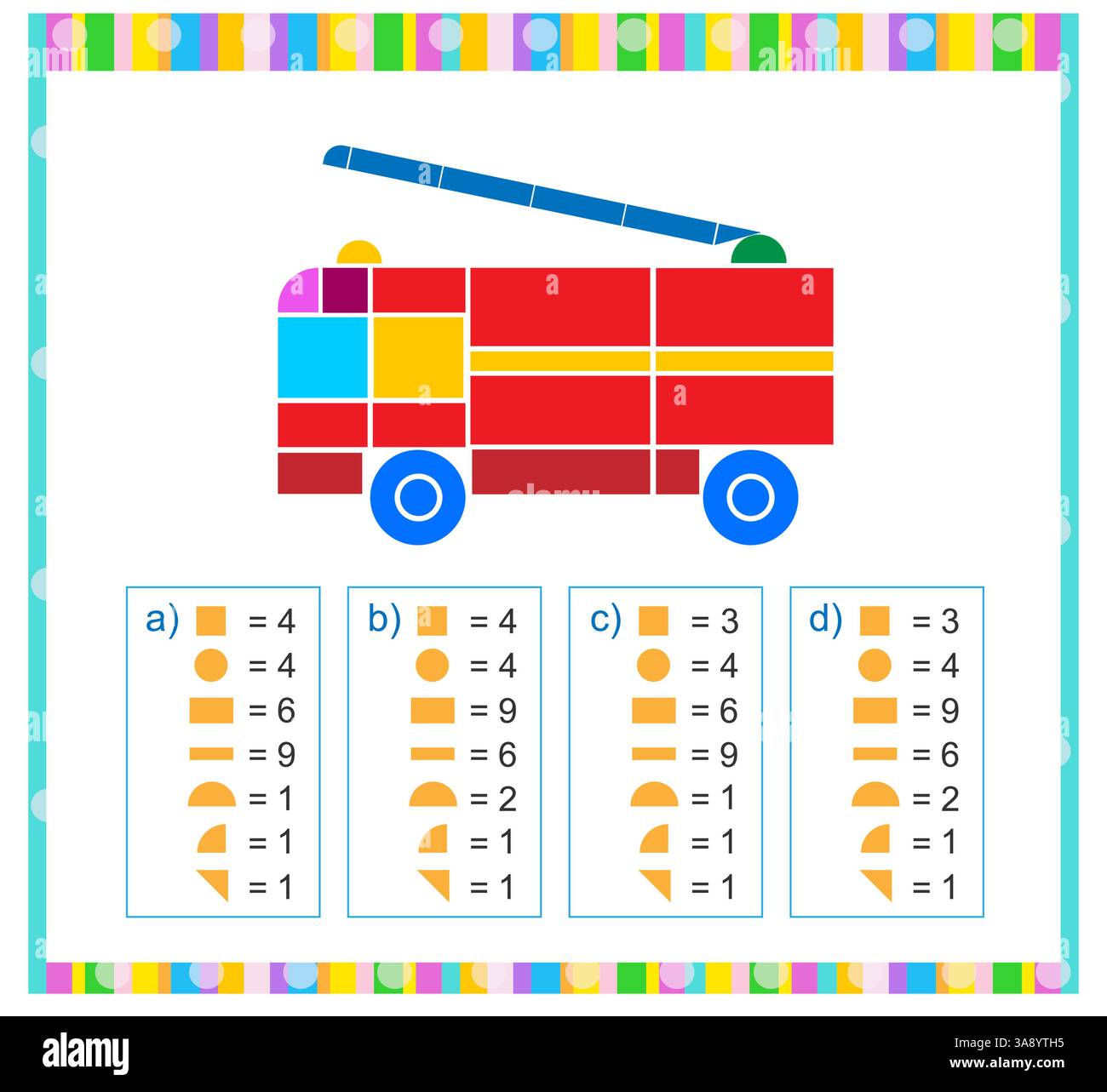 Math activity for kids. Need to find the correct answer. Preschool ...
