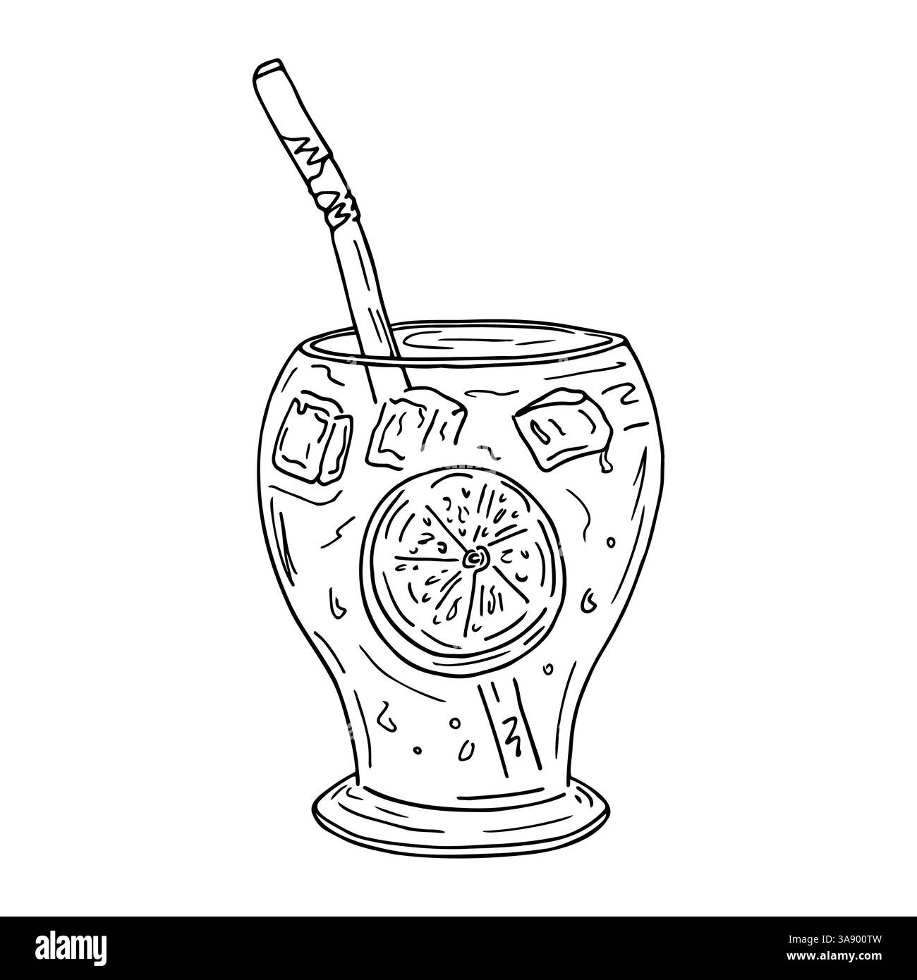 Ice drink orange in Black and White Stock Photos & Images - Alamy