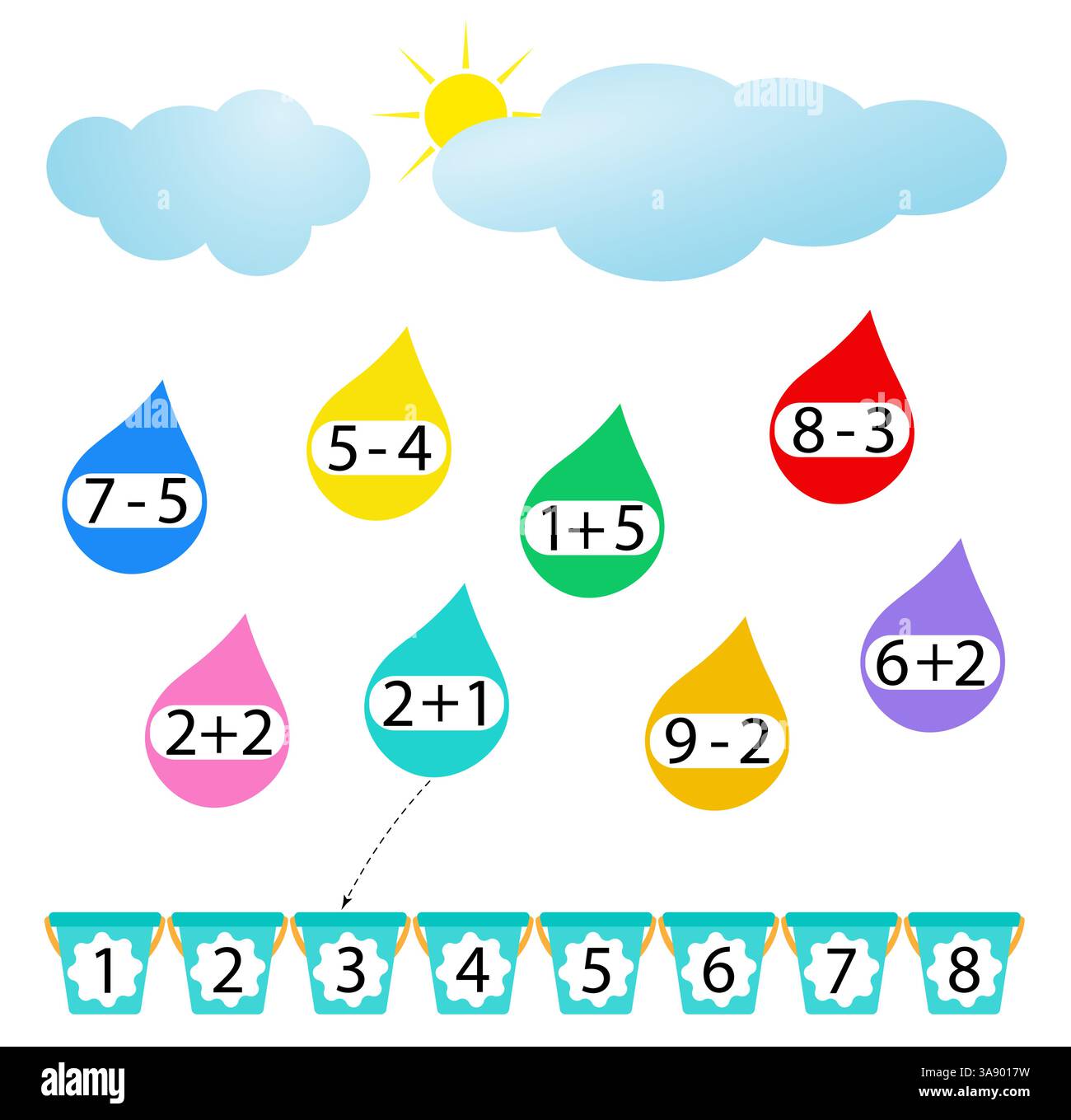 Math activity for children. Developing numeracy skills. Number range up ...