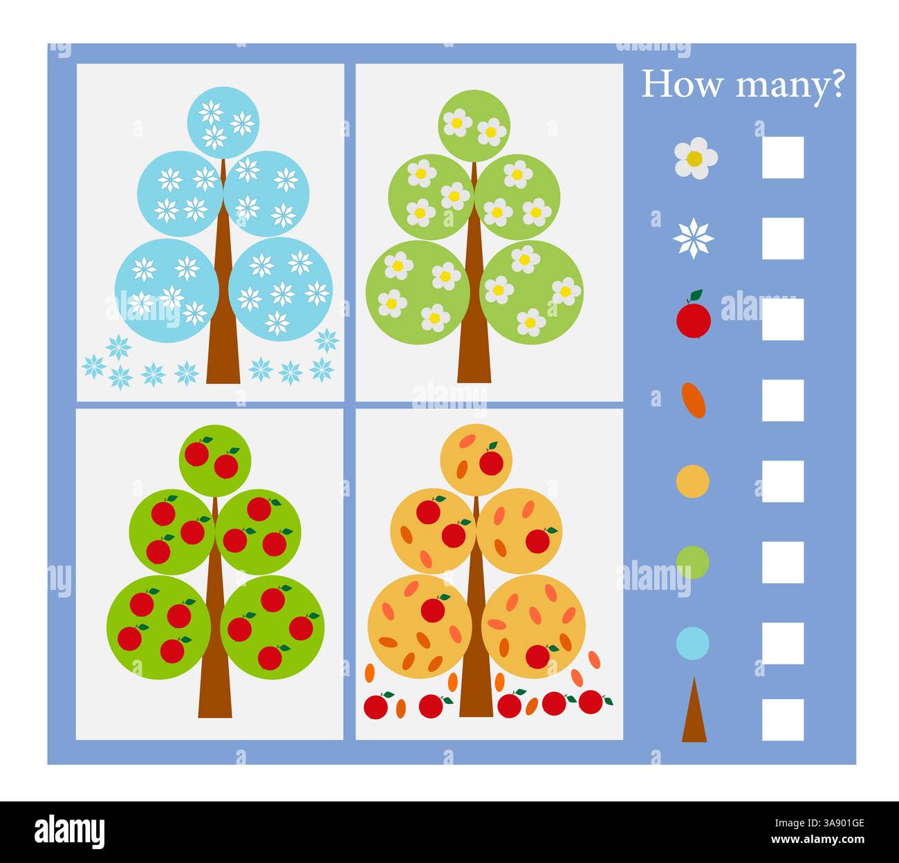 Math activity for kids. How many are there? Developing numeracy skills ...