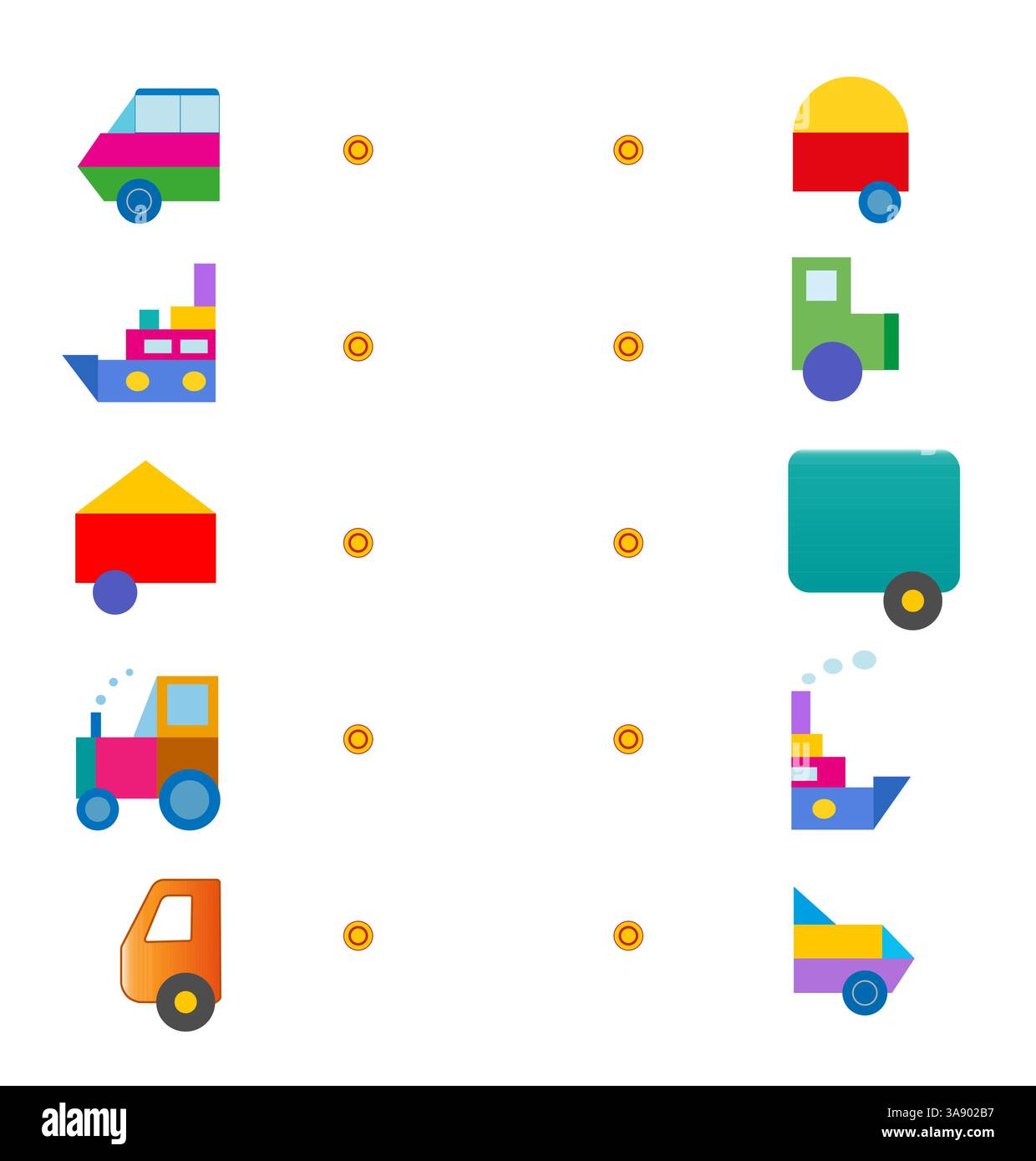 Activity for presсhool years children. Need to find the second parts of ...