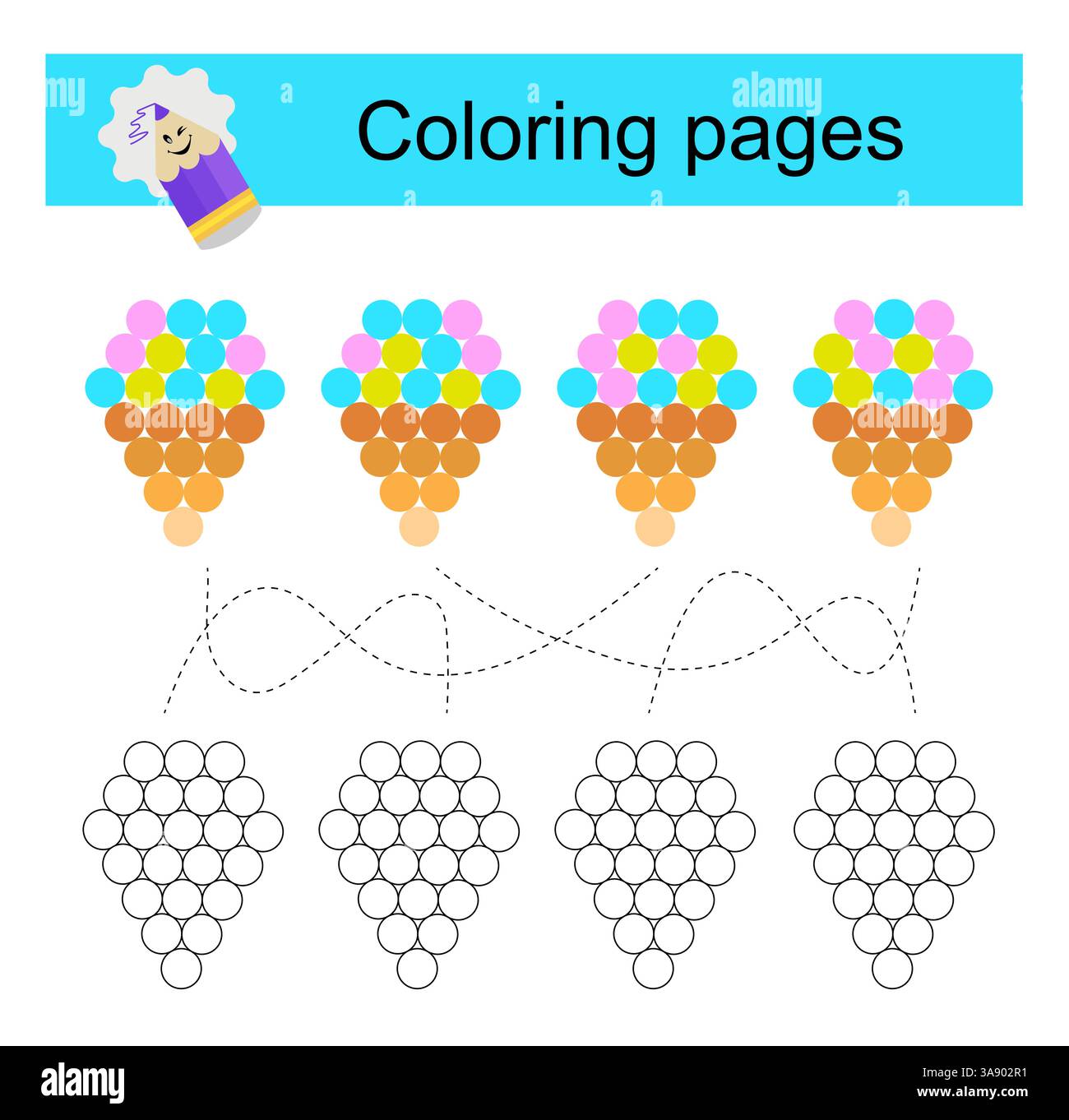 Ice cream colouring pages printable hi-res stock photography and images ...