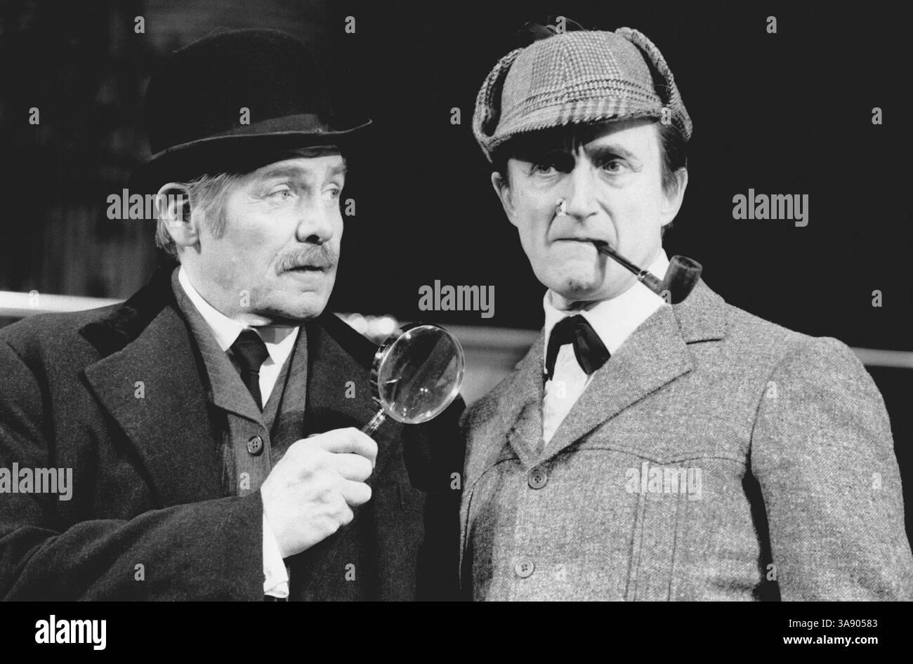 l-r: Derek Waring (Dr Watson), Ron Moody (Sherlock Holmes) in SHERLOCK ...
