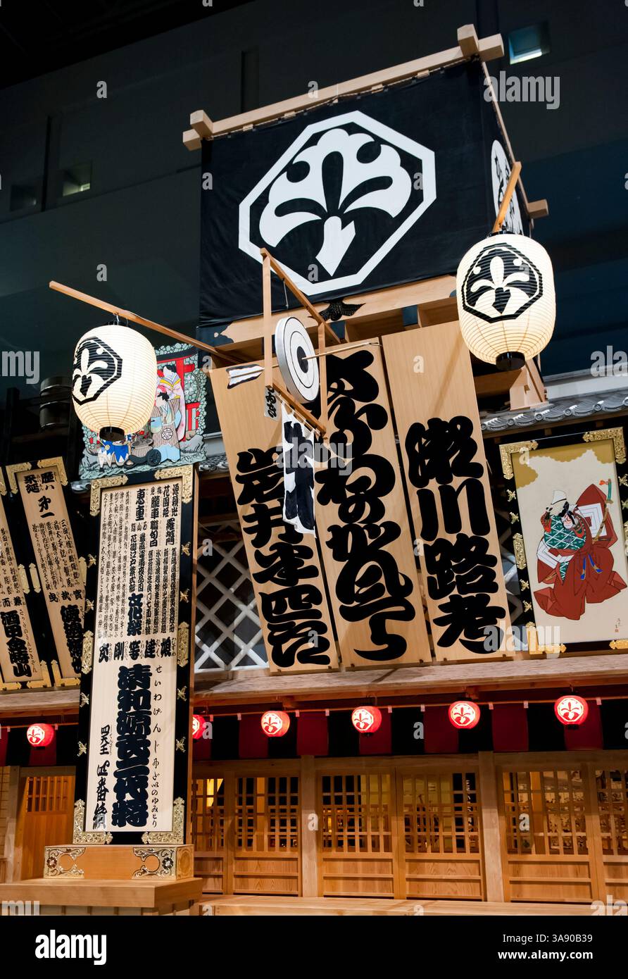 Life-size replica reproduction of the Edo Period Nakamura-za kabuki ...
