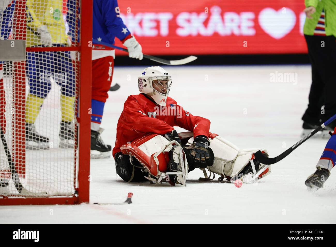 Lidköping, Sweden. 29th Mar 2025. USA goalkeeper Alek Van Valkenburg ...