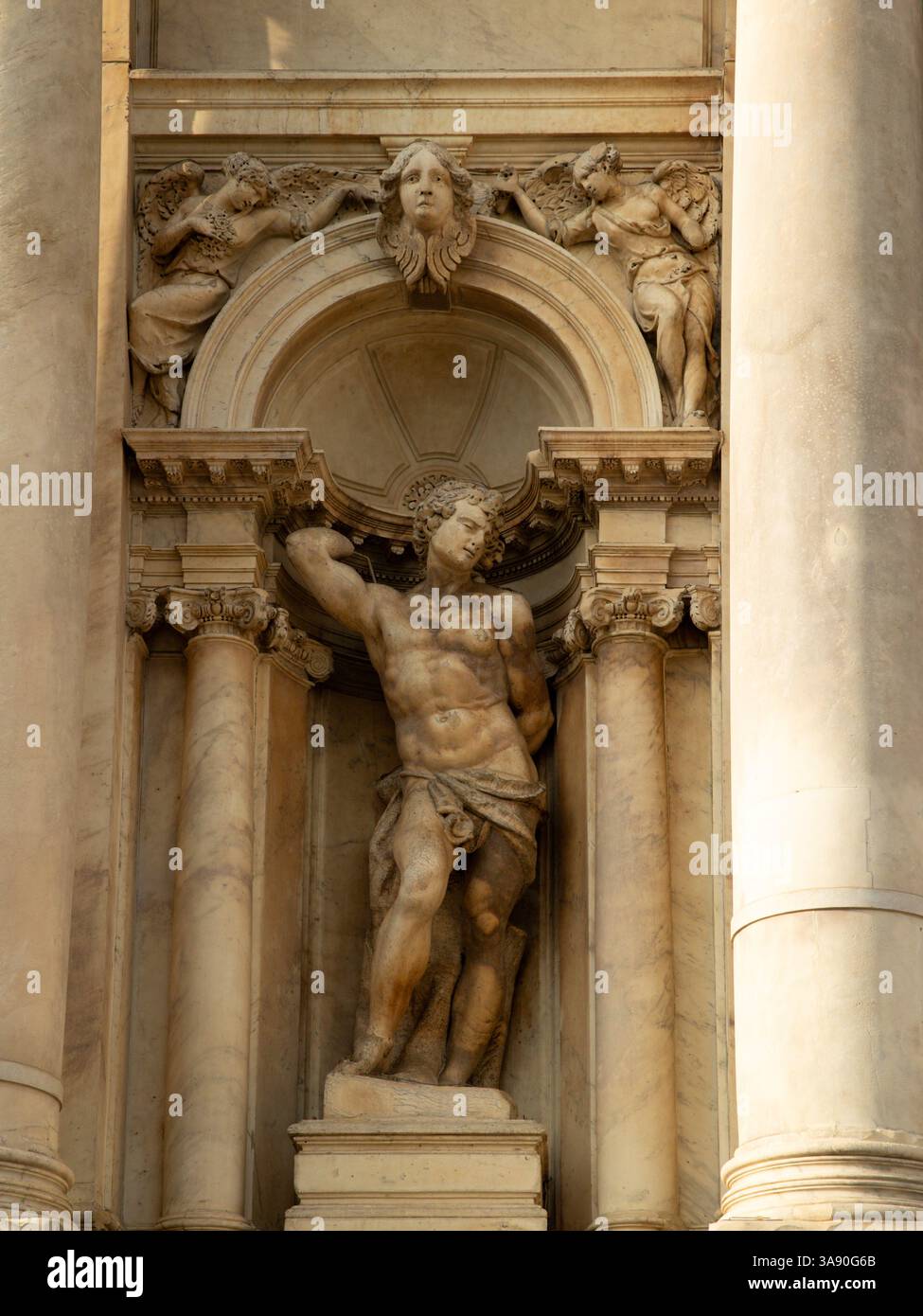 Italian Art and Architecture: Mythological Figure Close-Up Stock Photo ...