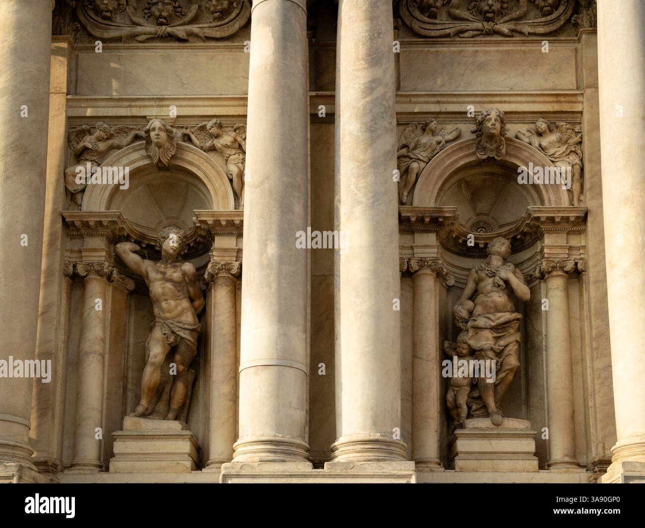 Italian Art and Architecture: Mythological Figure Close-Up Stock Photo ...