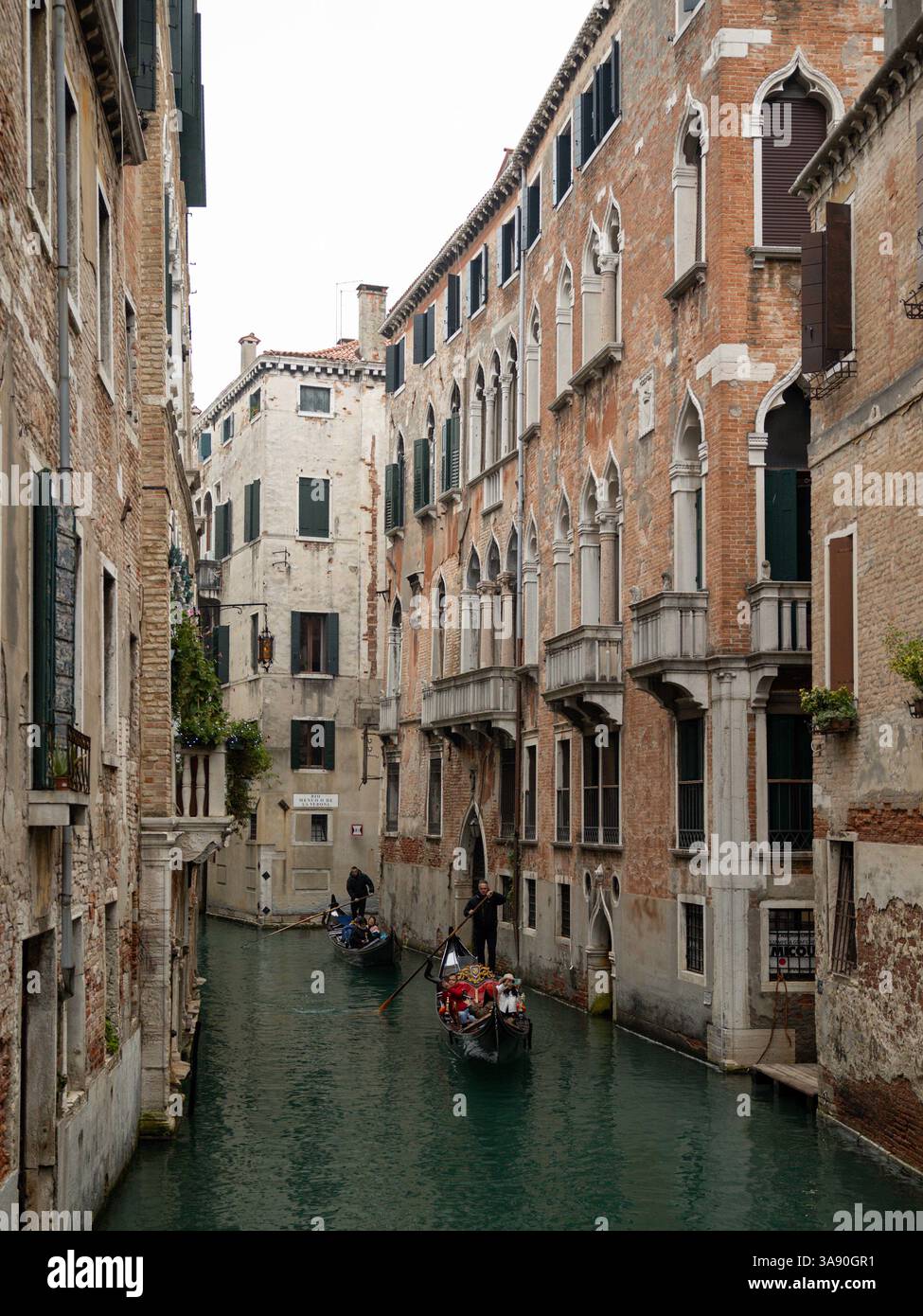 Venice Scene: Canal Side Architecture Stock Photo - Alamy