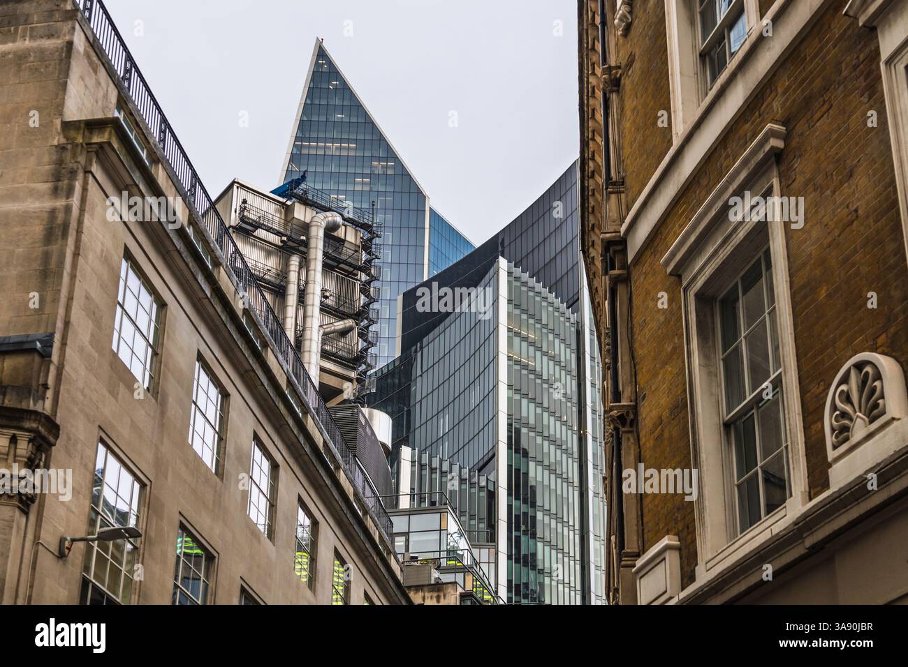 Contrasting Old and New Architecture in London Urban Business Center ...