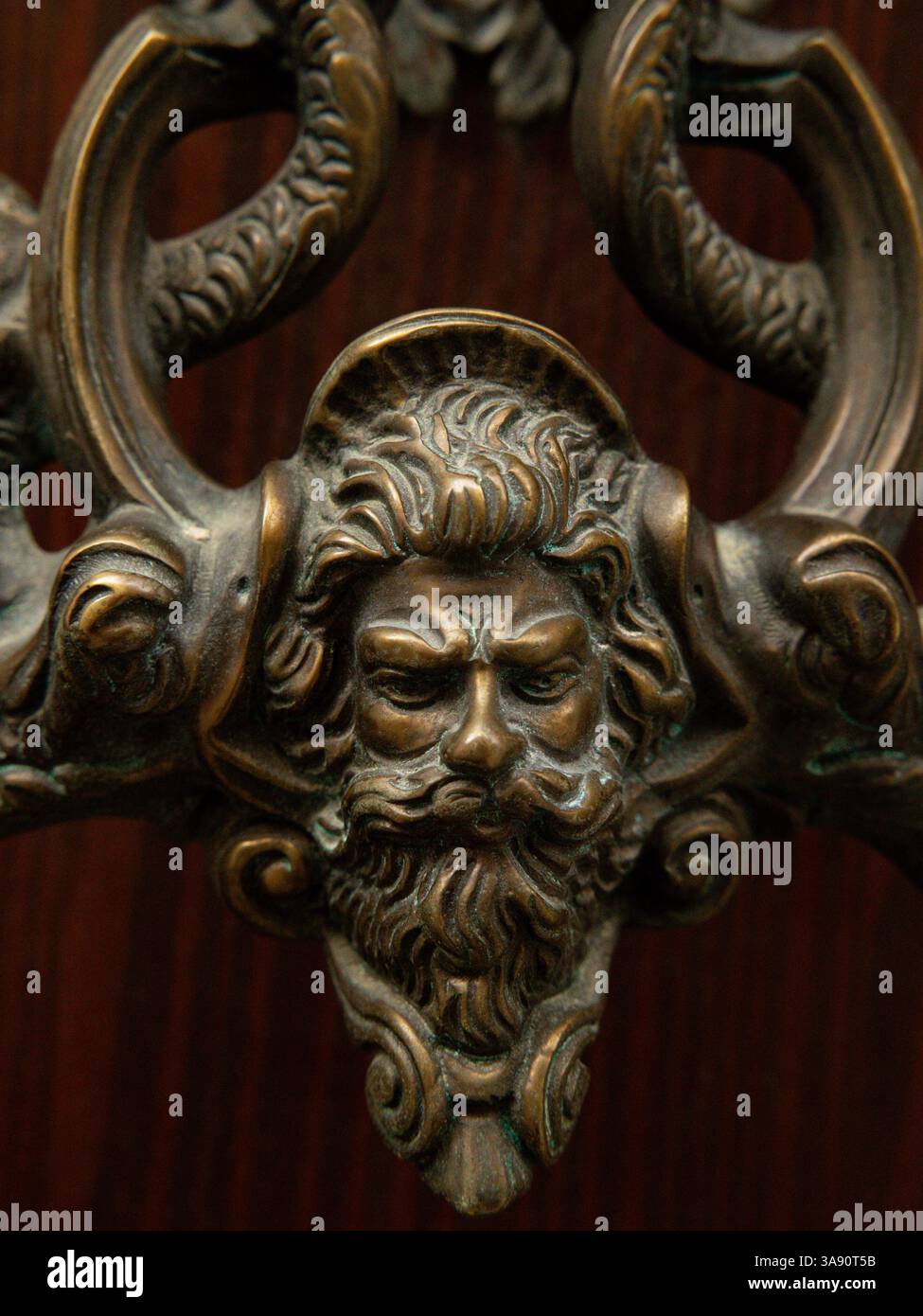 Venetian Door Knocker: Ornate Detail Stock Photo - Alamy