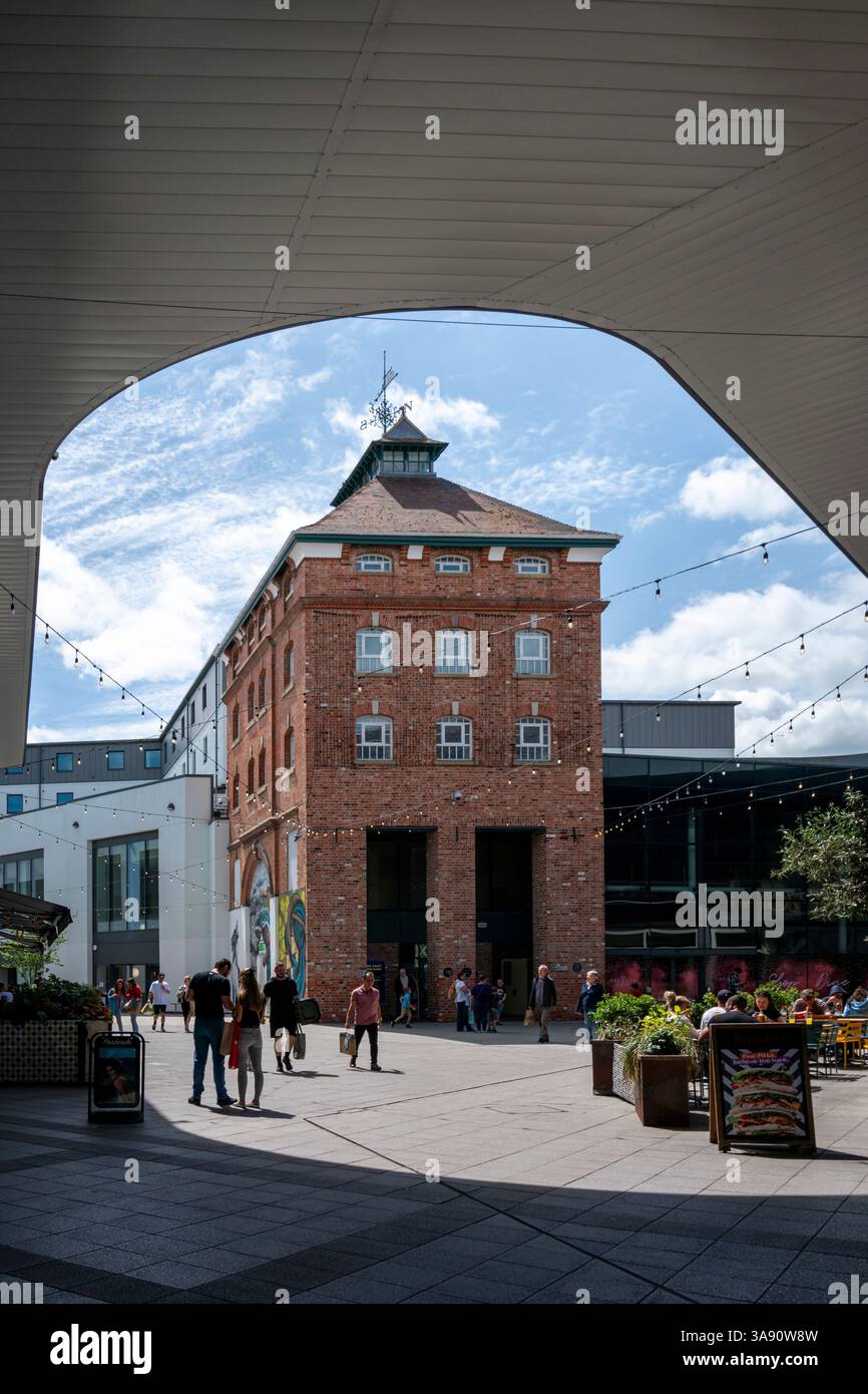 View of the old Brewery Tower in the town of Cheltenham, UK Stock Photo ...