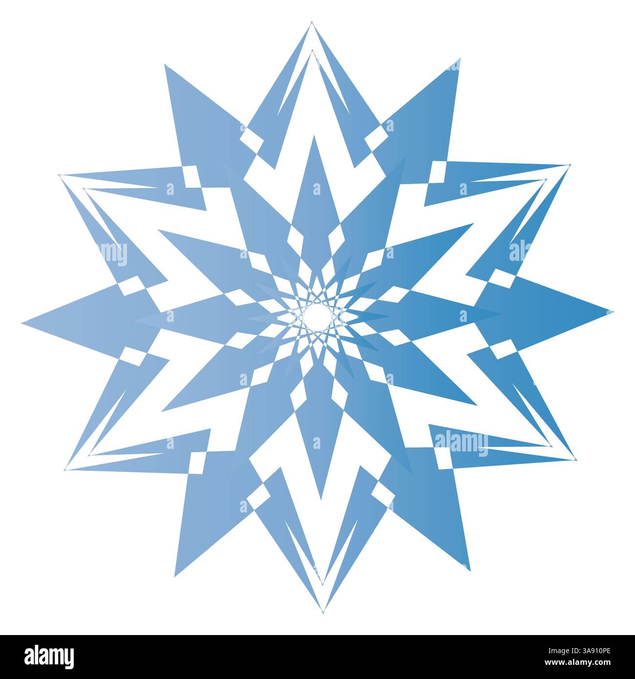 Blue geometric starburst pattern: symmetrical design with sharp angles ...