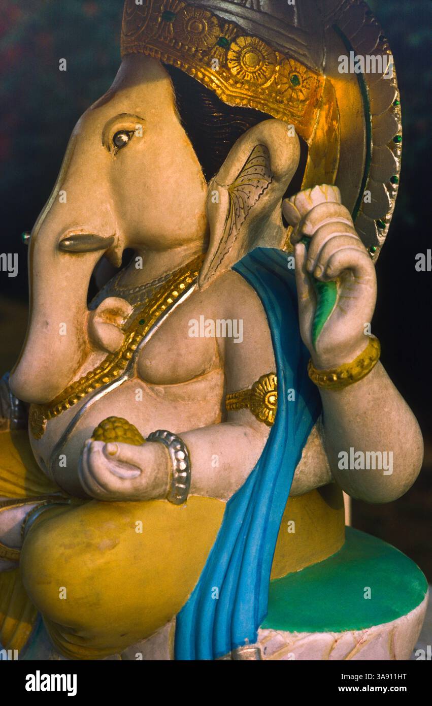 Ganesha or Ganesh - an elephant-headed Hindu deity with pot-bellied man ...