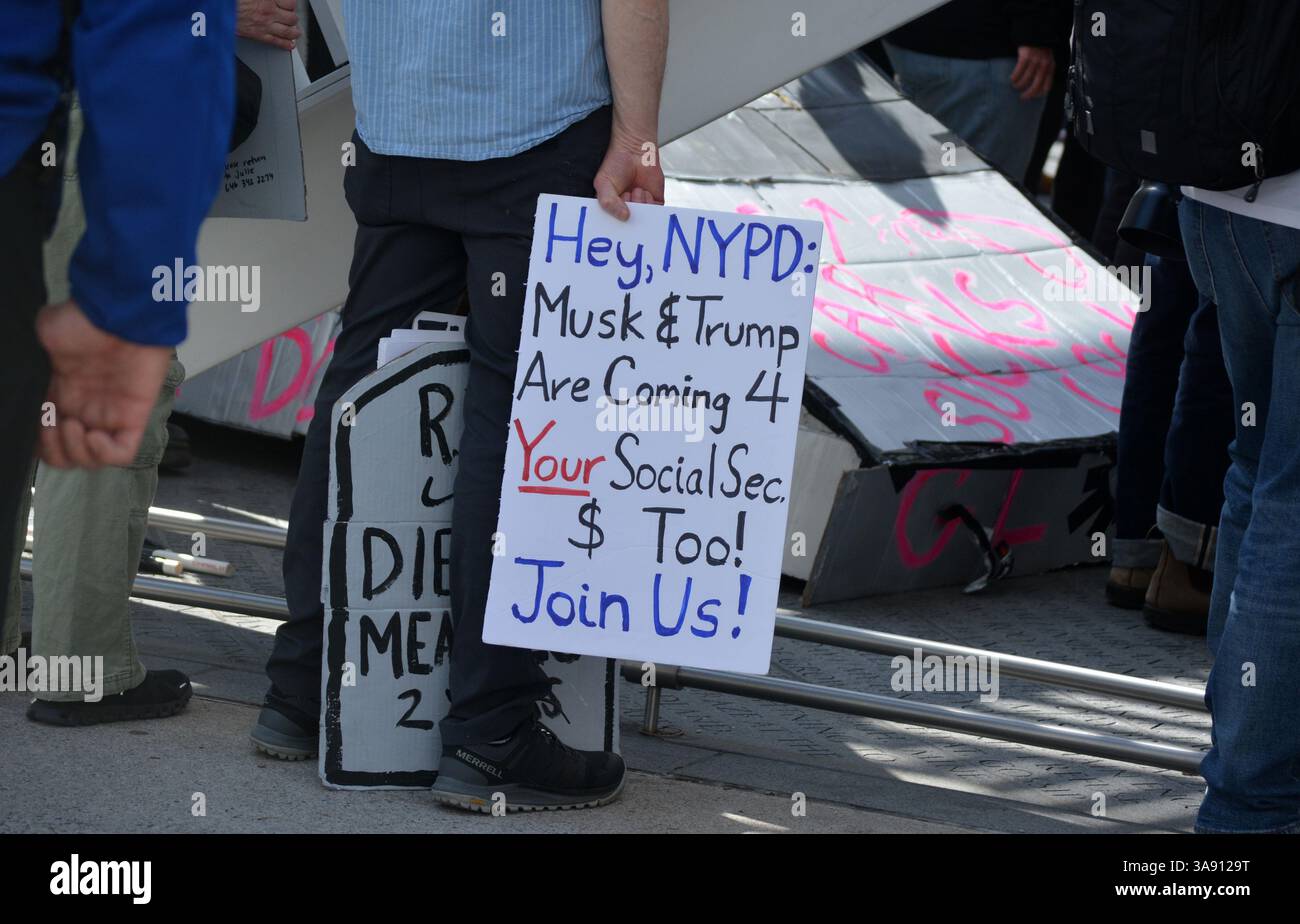 Tesla Takedown event against DOGE and Elon Musk marching to a Tesla ...