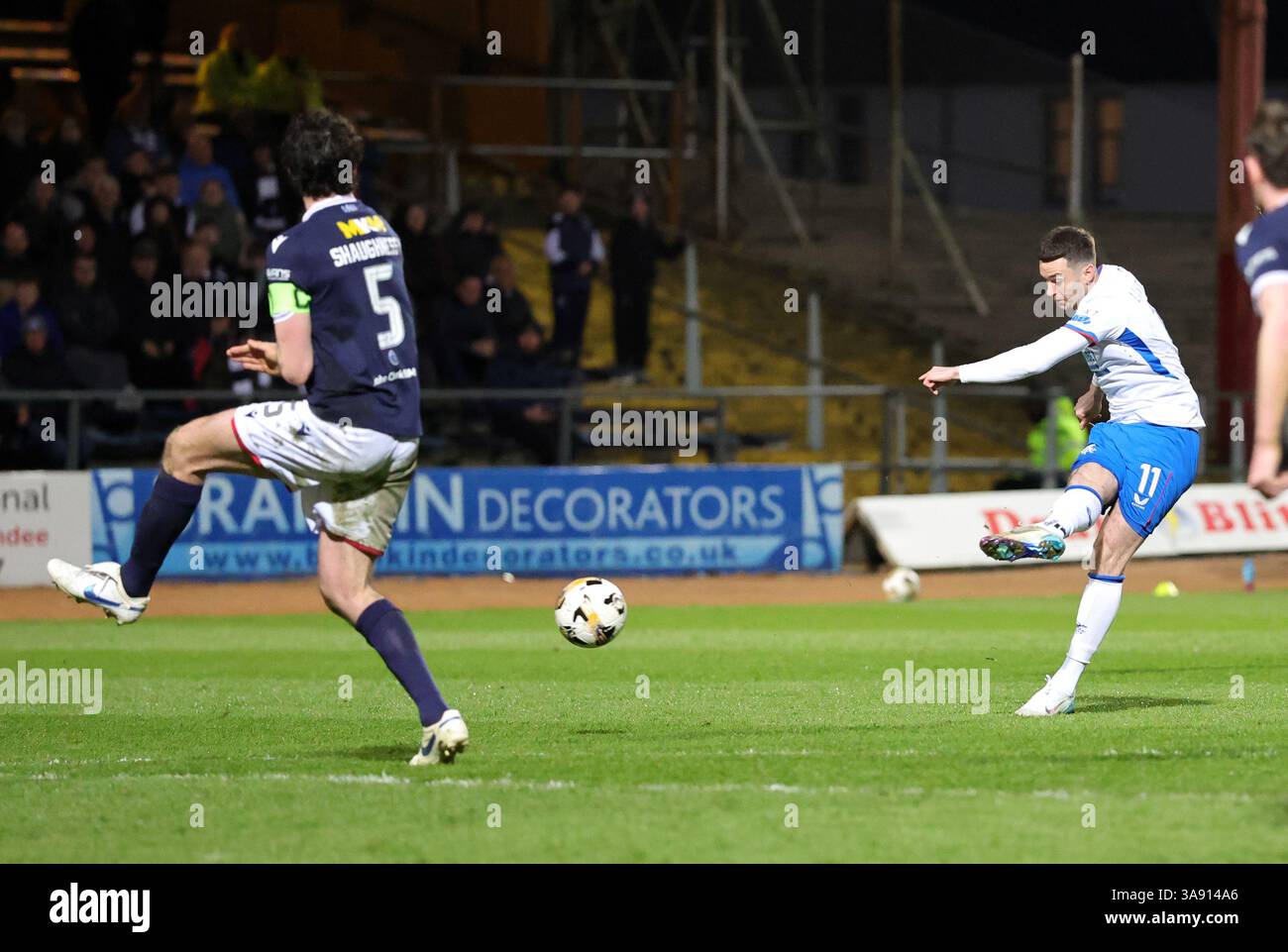 Rangers' Tom Lawrence scores their side's third goal of the game during ...