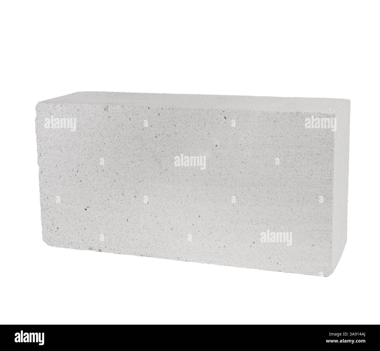 Lightweight aerated concrete block isolated on white background ...