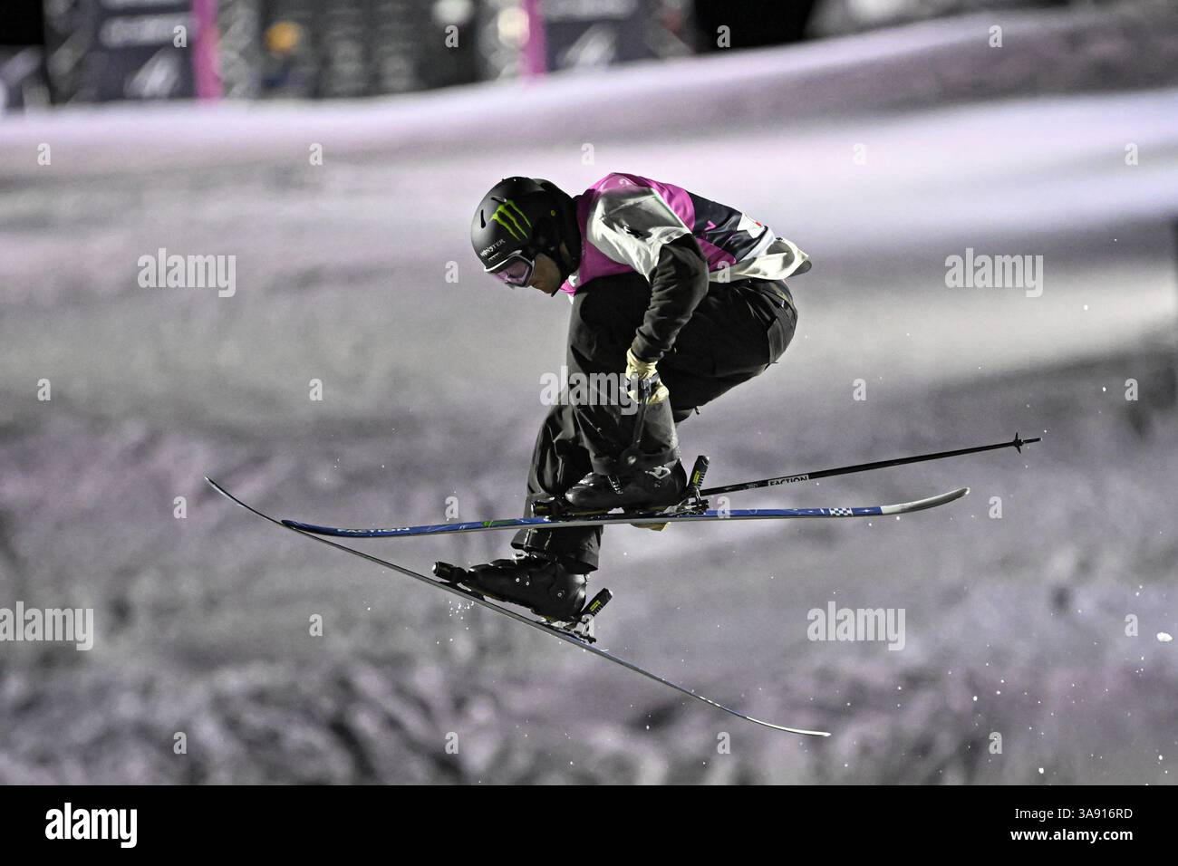 Alex Hall of United States competes in the freeski big air competition ...