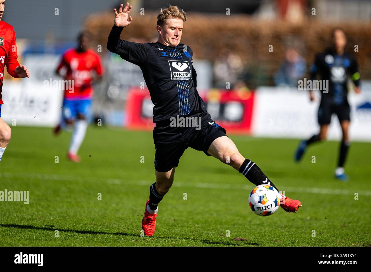 Hvidovre, Denmark. 29th, March 2025. Lucas From (7) of Esbjerg fB seen ...