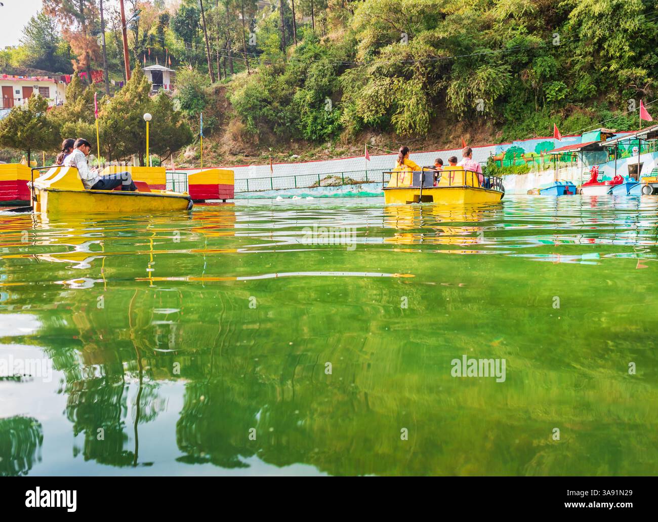 boating in Mussoorie on a sunny day in india Stock Photo - Alamy
