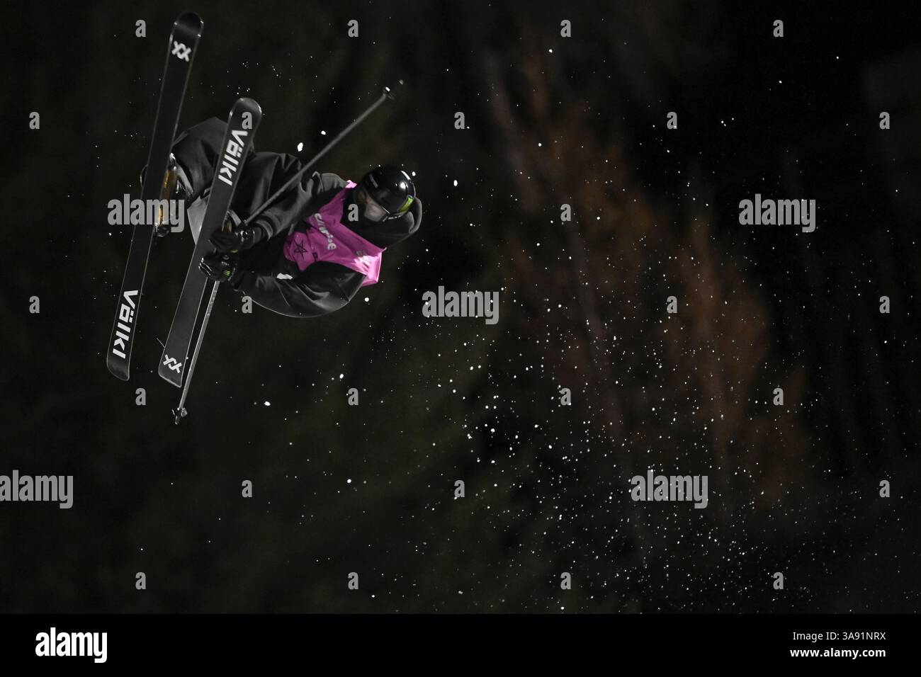 Luca Harrington of New Zealand in action during the Freeski Big Air ...