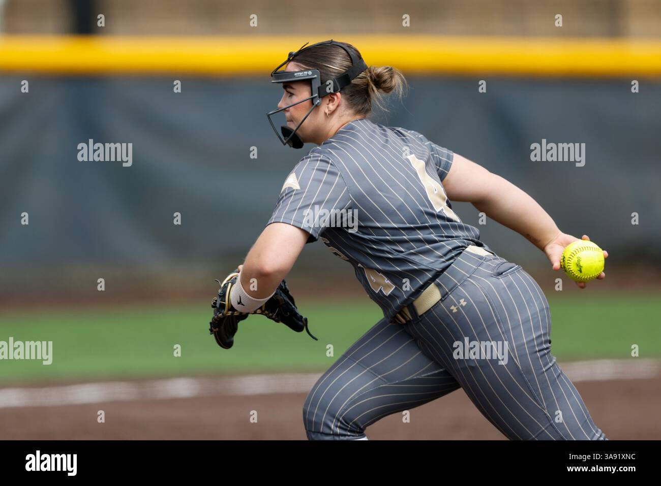 Queens pitcher Jordan Dunn pitches against Stetson during an NCAA ...