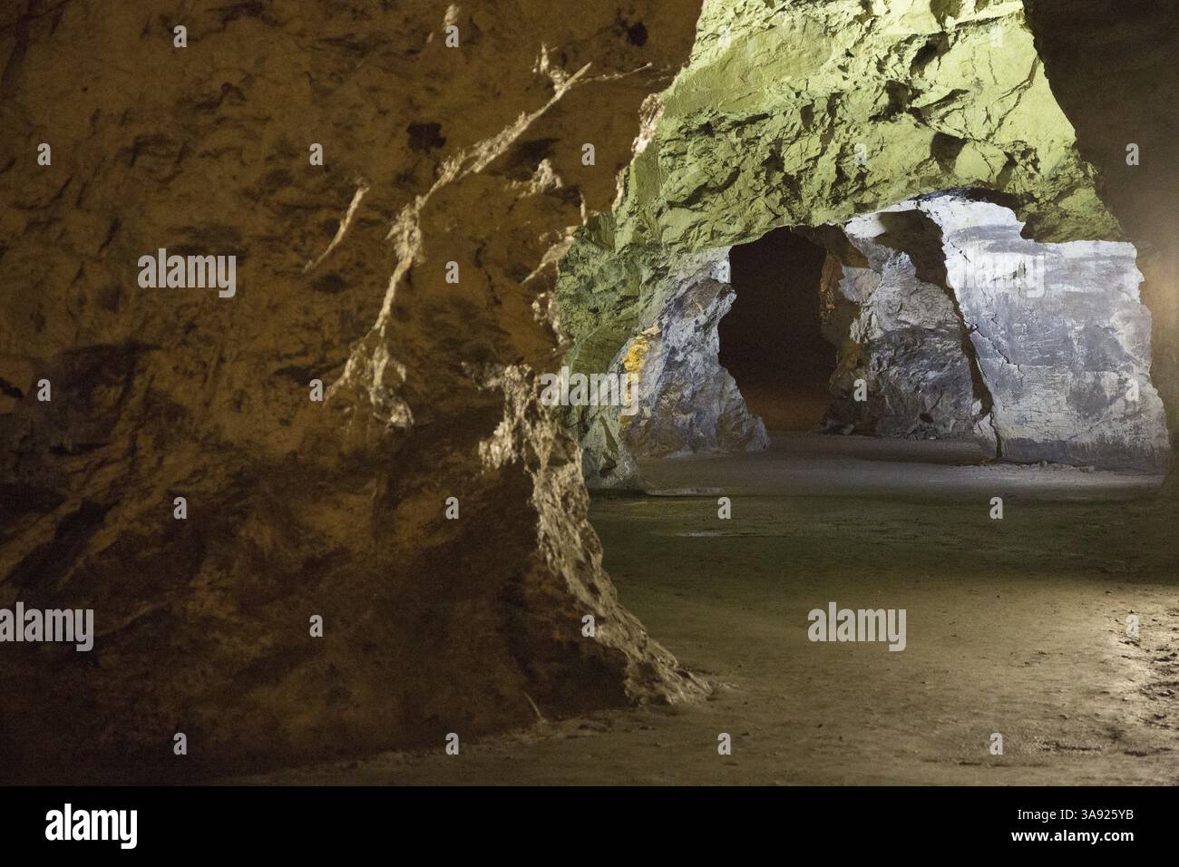 In the Felsendome Rabenstein show mine, Chemnitz, Saxony, Germany ...